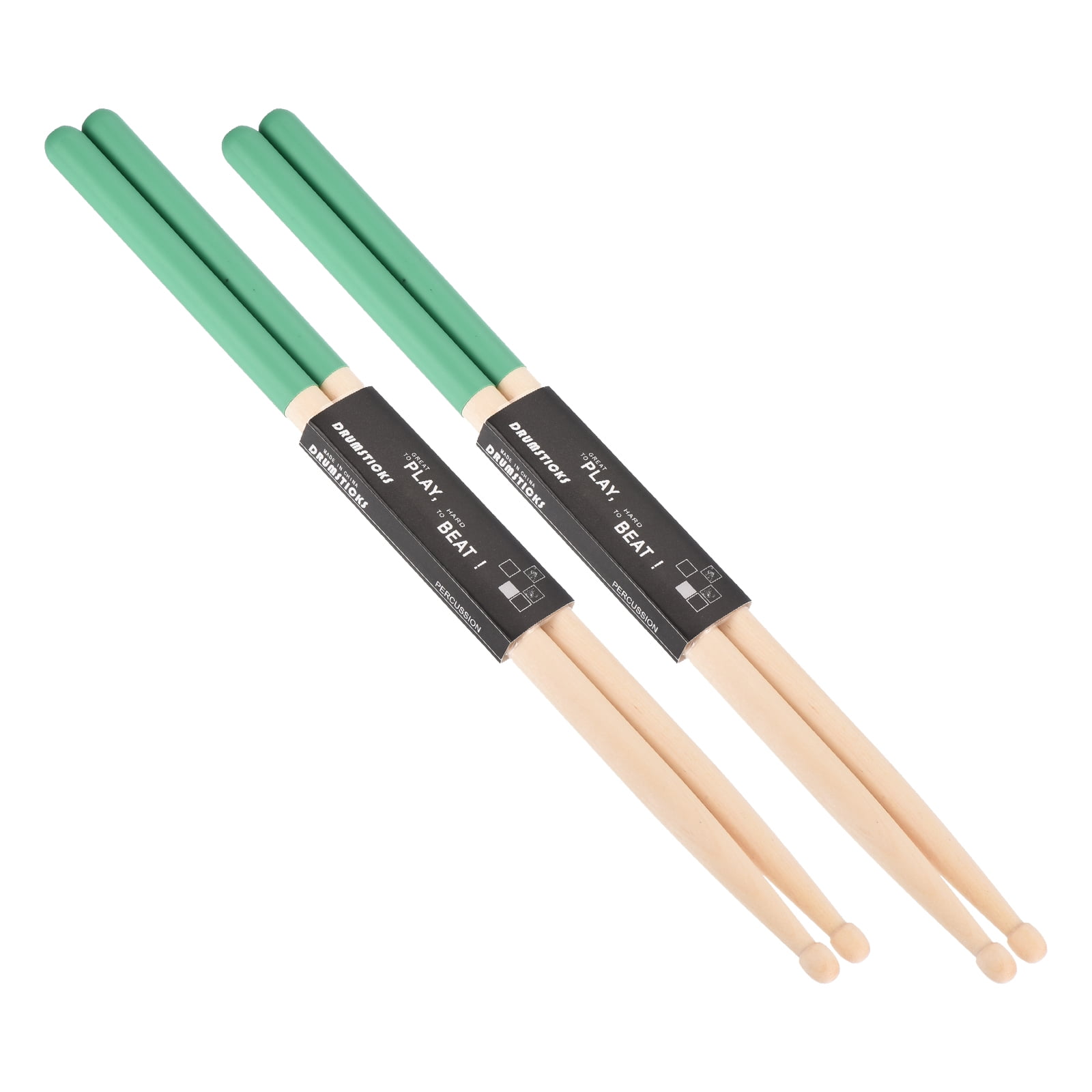 Maple Wood Drumstick 7A Anti Slip Handle Grips Drum Stick Green for ...