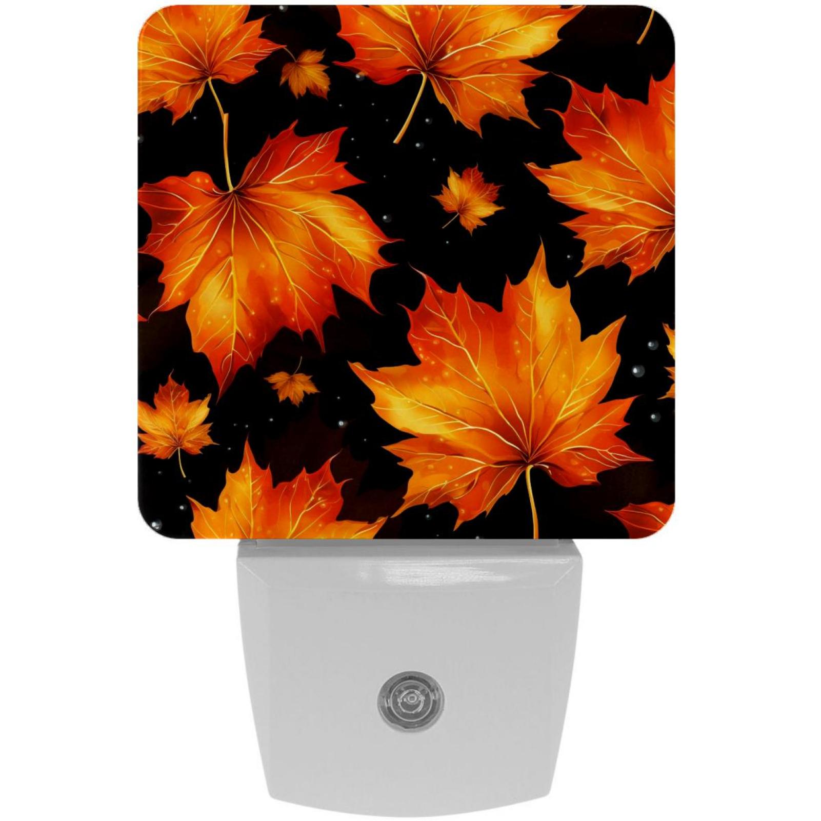 Maple leaf LED Square Night Lights - Modern Design, Energy Efficient Indoor Lighting for ...