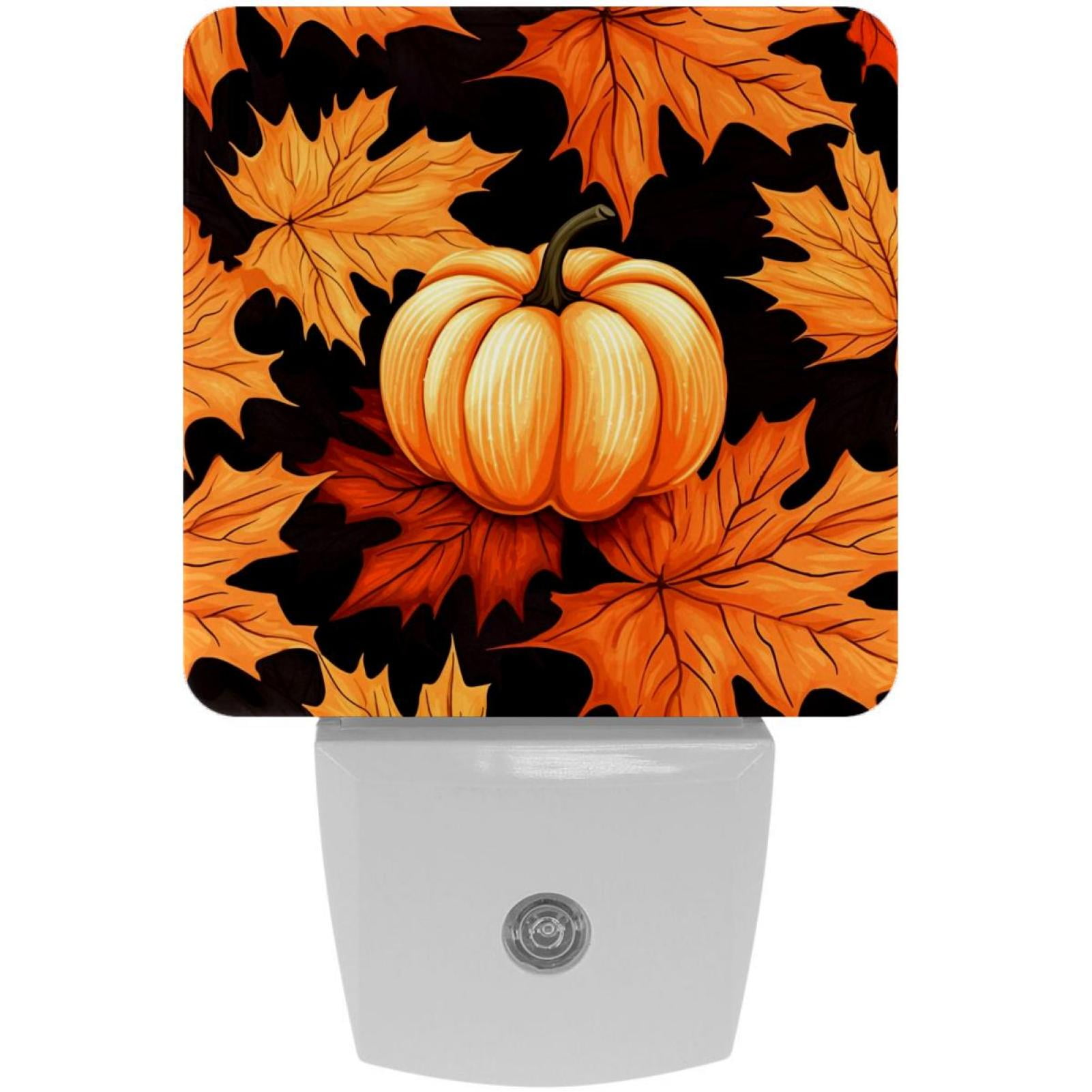 Maple leaf pumpkin LED Square Night Lights - Energy Efficient and Stylish Bedroom Lighting ...