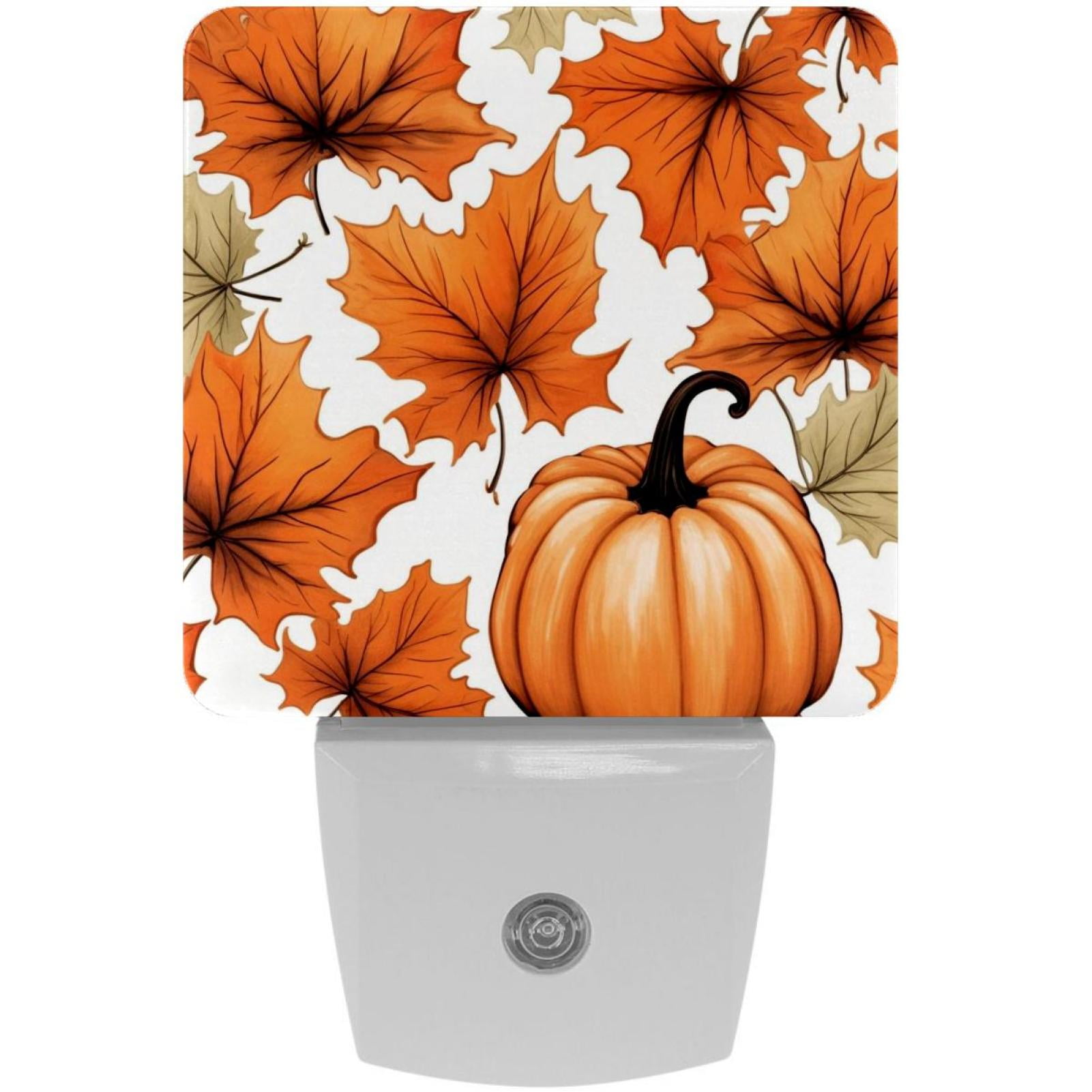 Maple leaf pumpkin LED Square Night Lights - Modern and Versatile Plug ...