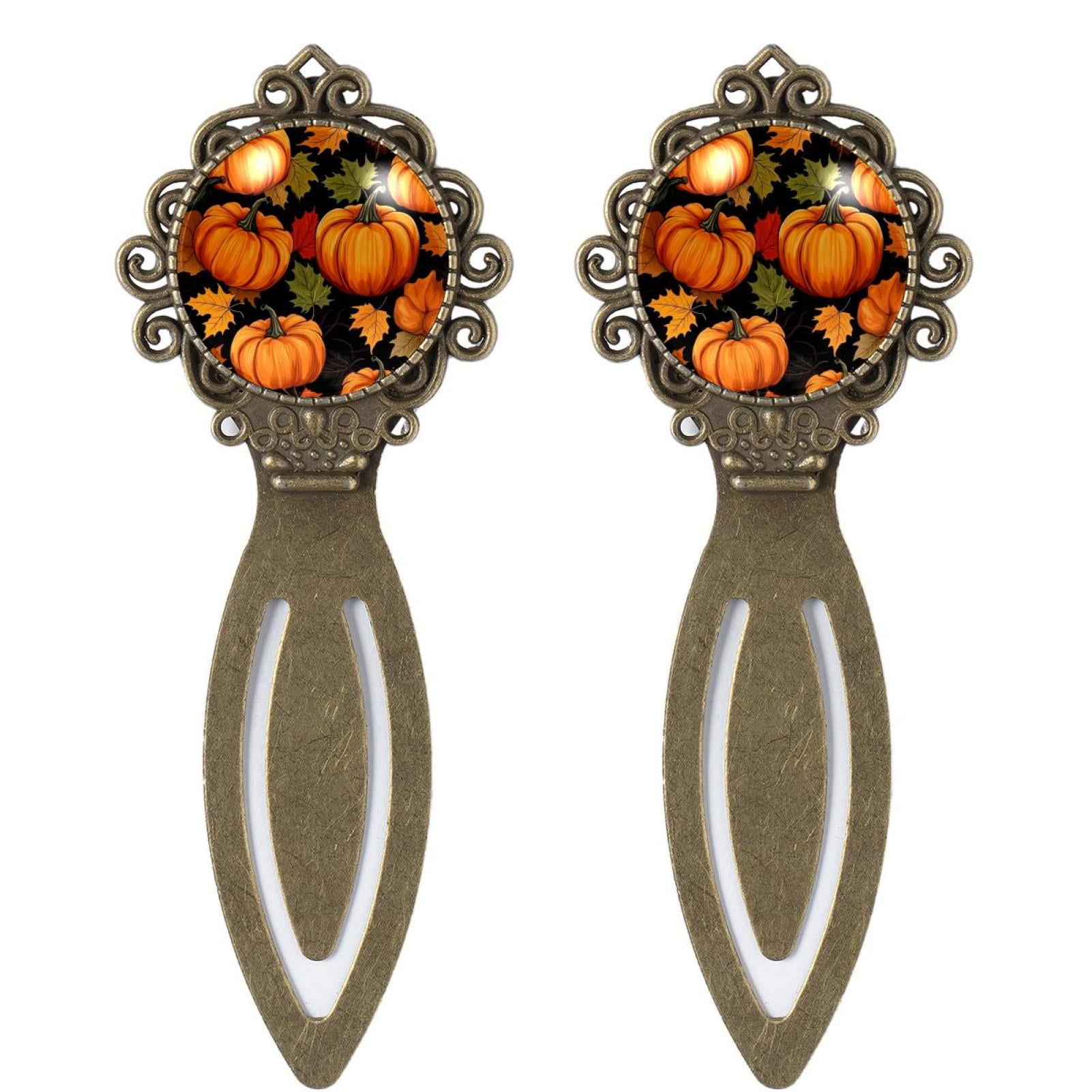 Maple leaf pumpkin Vintage Copper-Colored Lace Bookmarks - Set of 2 ...