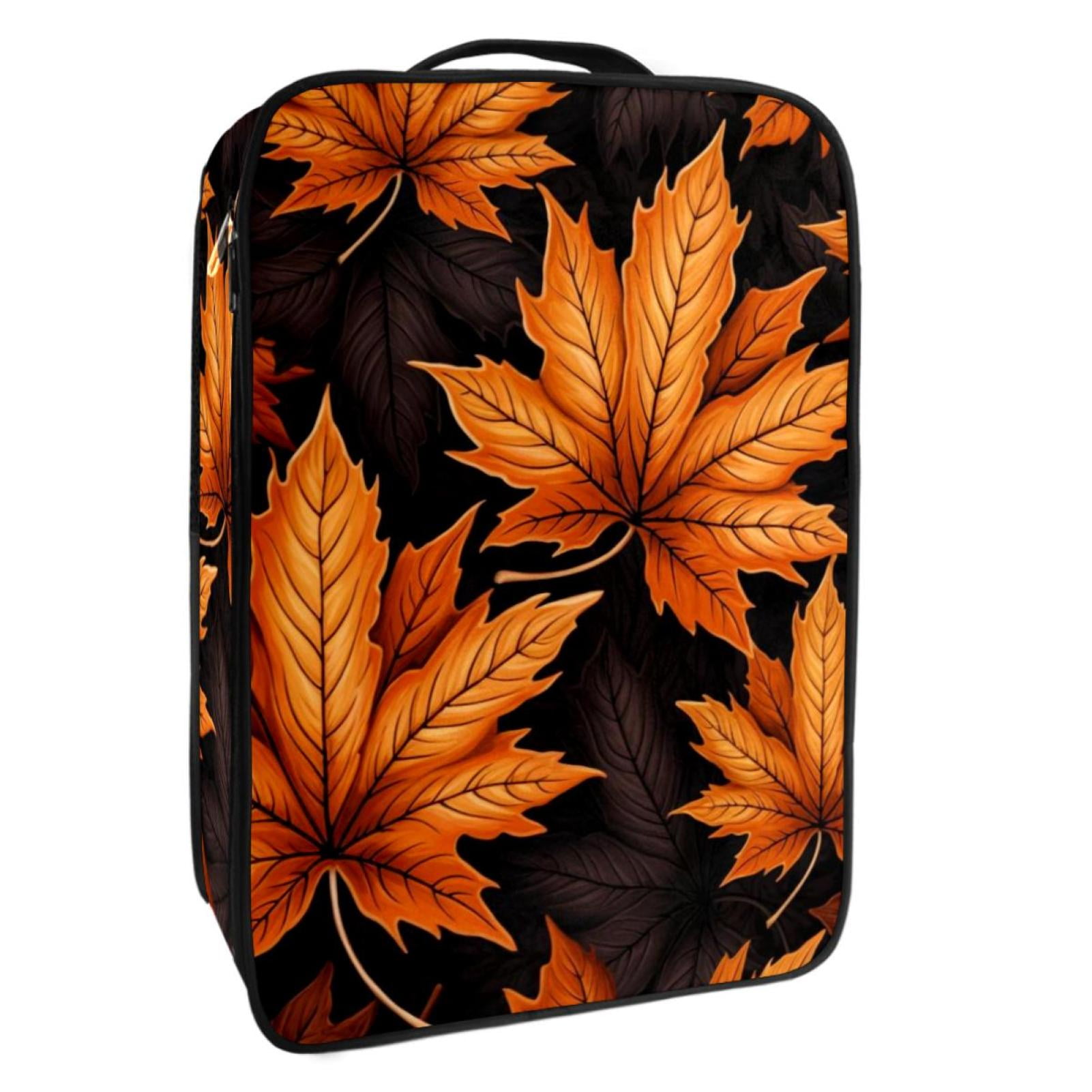 Maple leaves Gray Polyester Shoe Storage Box Organizer - 23x31cm/9x12in ...
