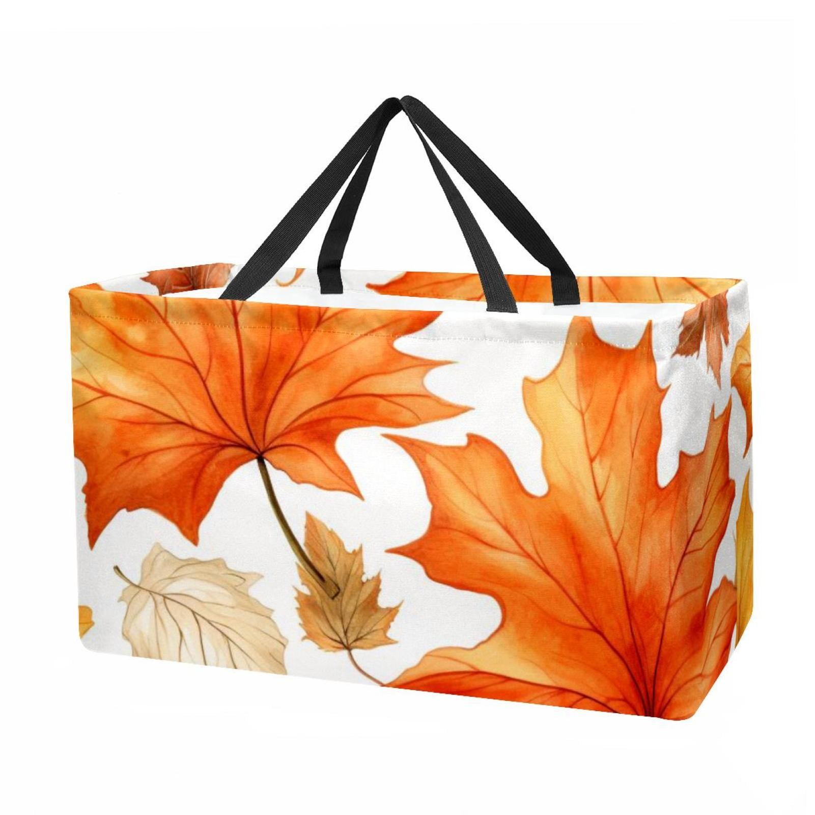 Maple leaves Large Foldable Oxford Cloth Grocery Bags for Storage Bins ...