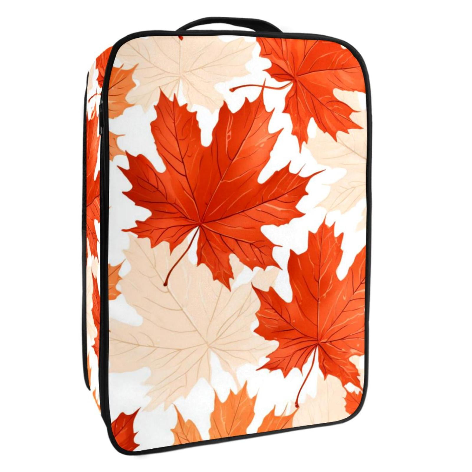 Maple leaves Polyester Shoe Organizer Box for Closet, Space-Saving ...