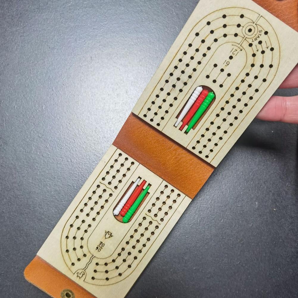 MapleMart Cribbage Board Game Set Foldable Travel Cribbage Board Game ...