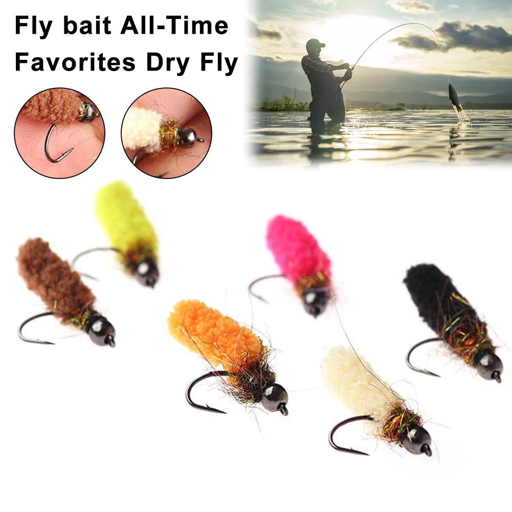MapleMart Fly Bait Set of Six Simulation Bait Dry Fly Wet Fly Bait for ...