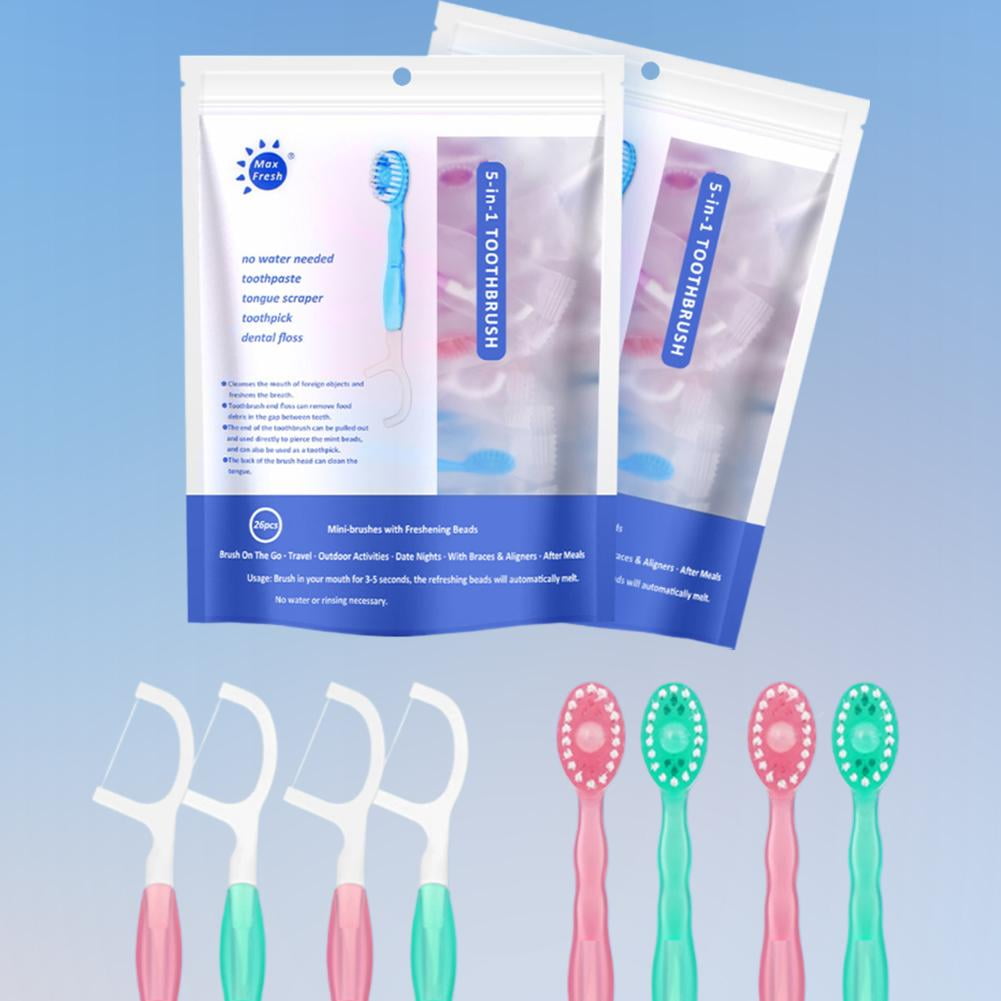 MapleMart in Mini Toothbrush Floss Tongue Scraper Toothpick Set ...