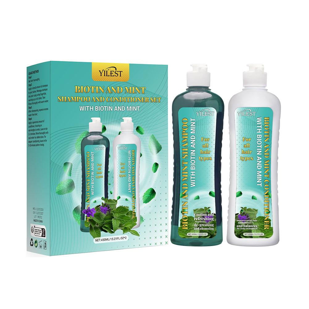 MapleMart Mint Shampoo Set Smooths Hair, Repairs Dry And Frizzy Hair ...