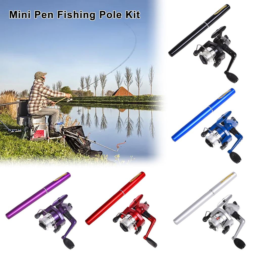 MapleMart Pocket Collapsible Fishing Rod Reel Combo Portable Mini Pen ...