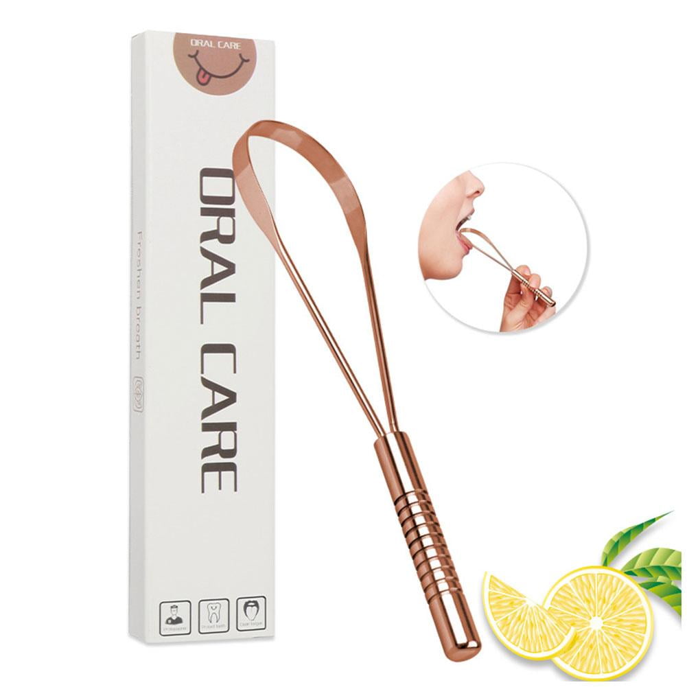 MapleMart Single Handle Tongue Scraper Color Box (Rose Gold) Stainless ...