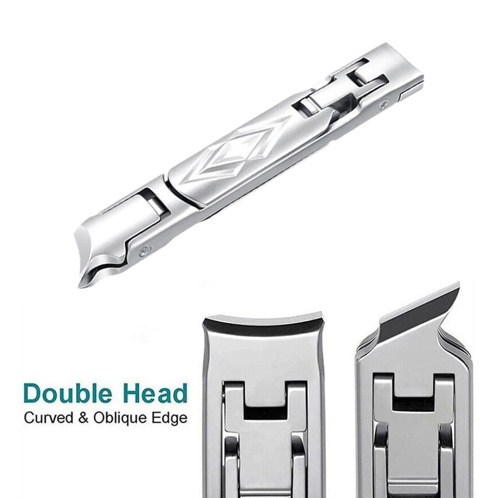 MapleMart Travel Nail Clippers Double Head Ultra Thin Fingernail ...