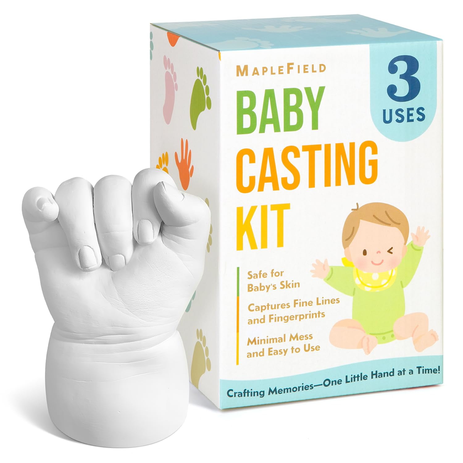 Maplefield 3D Baby Casting Kit - Safe and Easy to Use - DIY Mess-Free ...