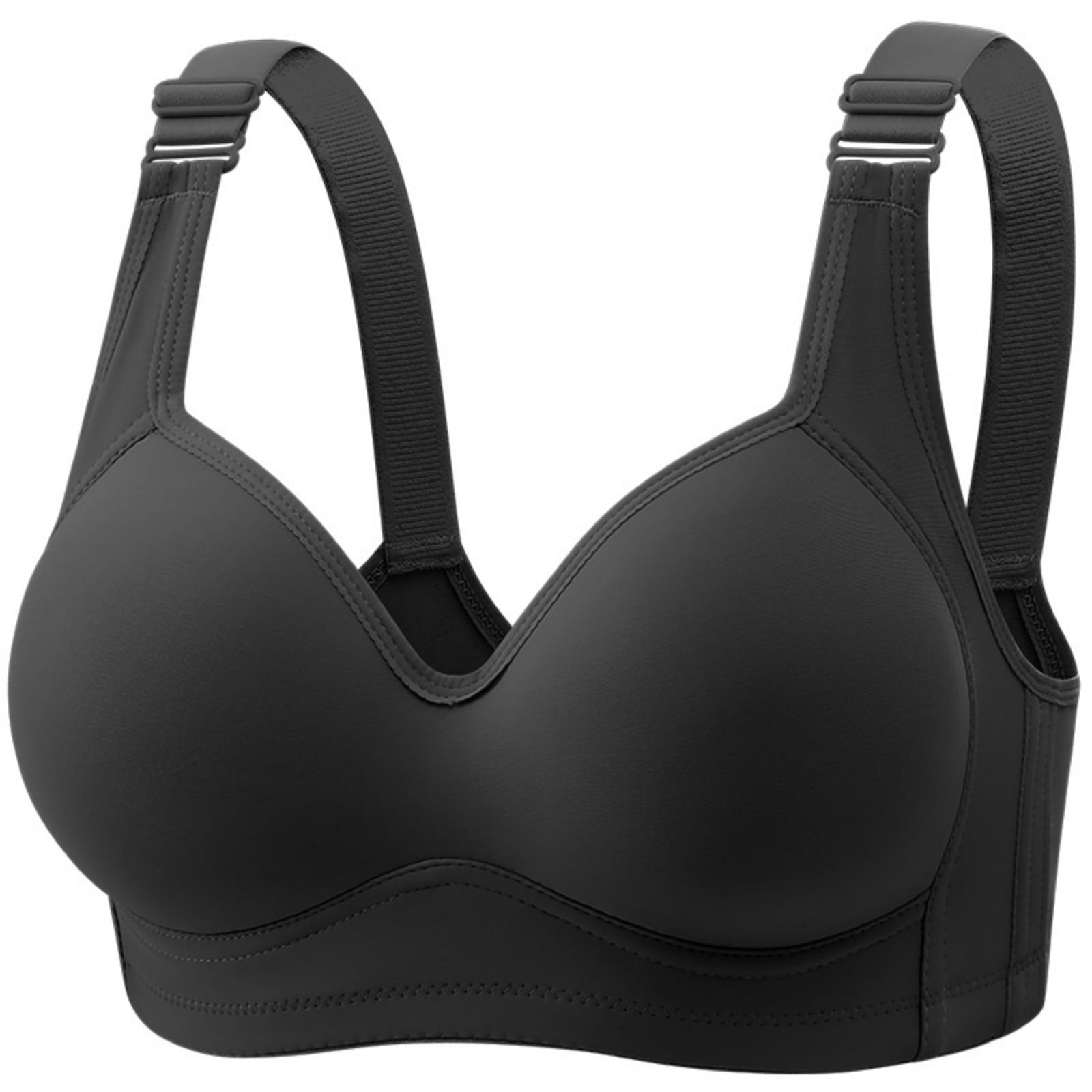 Maplenight Bras for Women No Underwire Full Coverage Wide Back Seamless ...