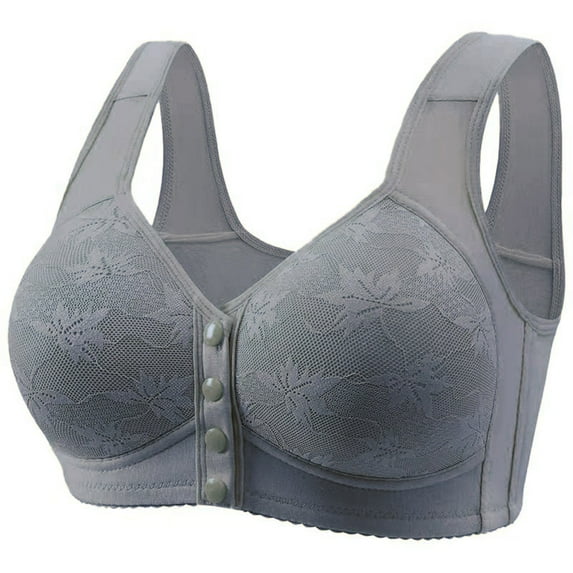 Maplenight Plus Size Front Closure Bras for Women No Underwire Full ...