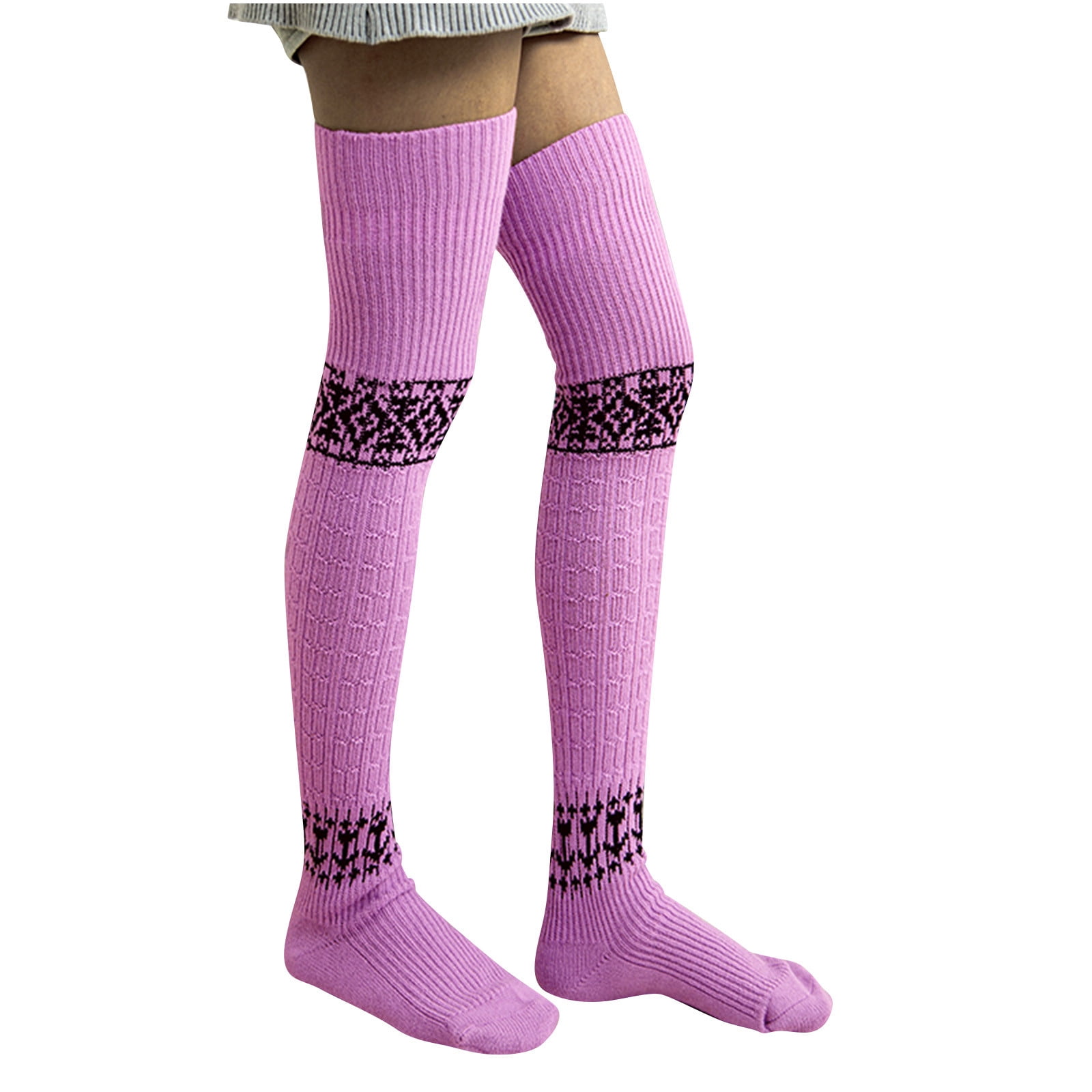 Maplenight Women Thigh High Socks Extra Long Cotton Knit Warm Thick ...