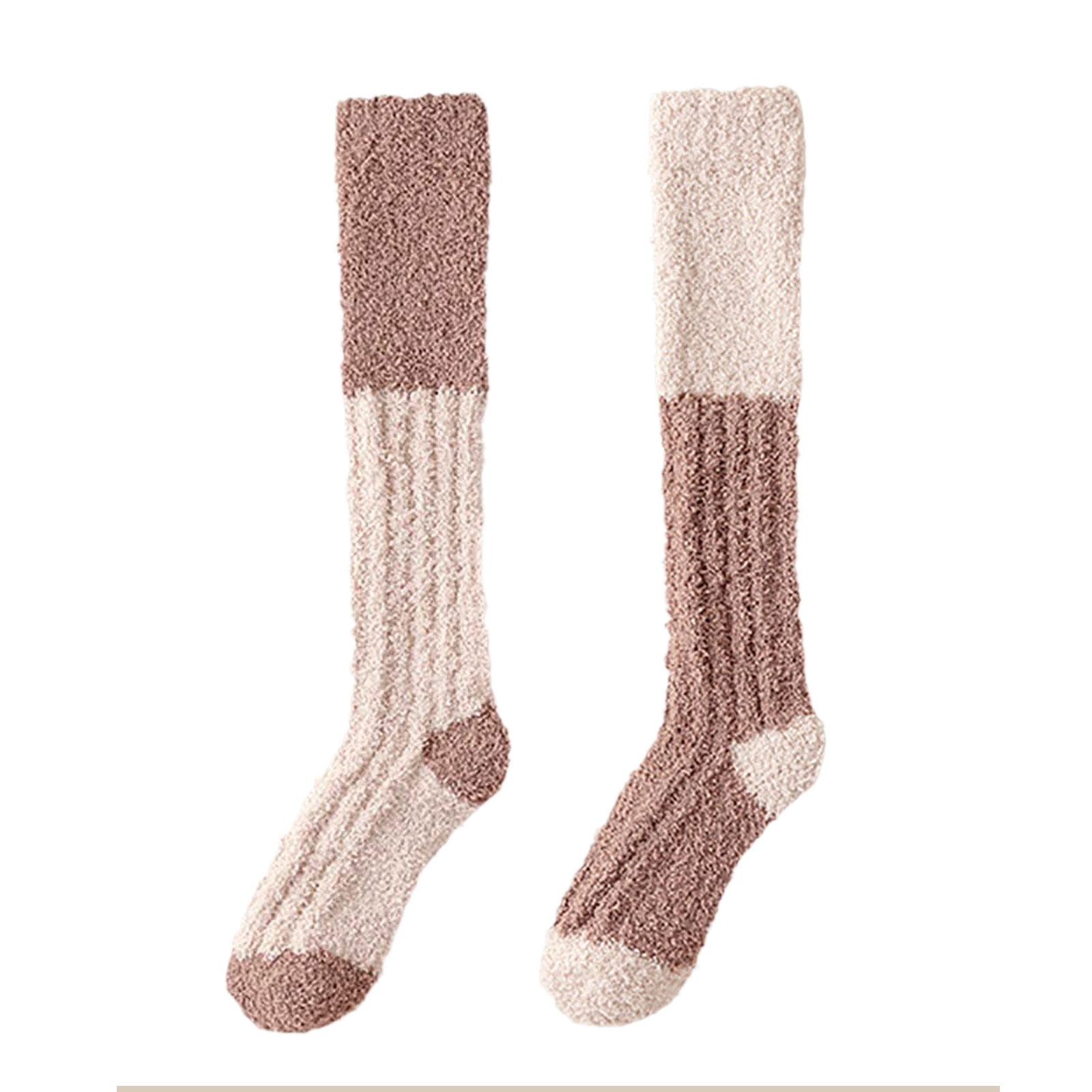 Maplenight Womens Fuzzy Socks 2 Pairs Fluffy Cozy Comfy Cabin Plush ...
