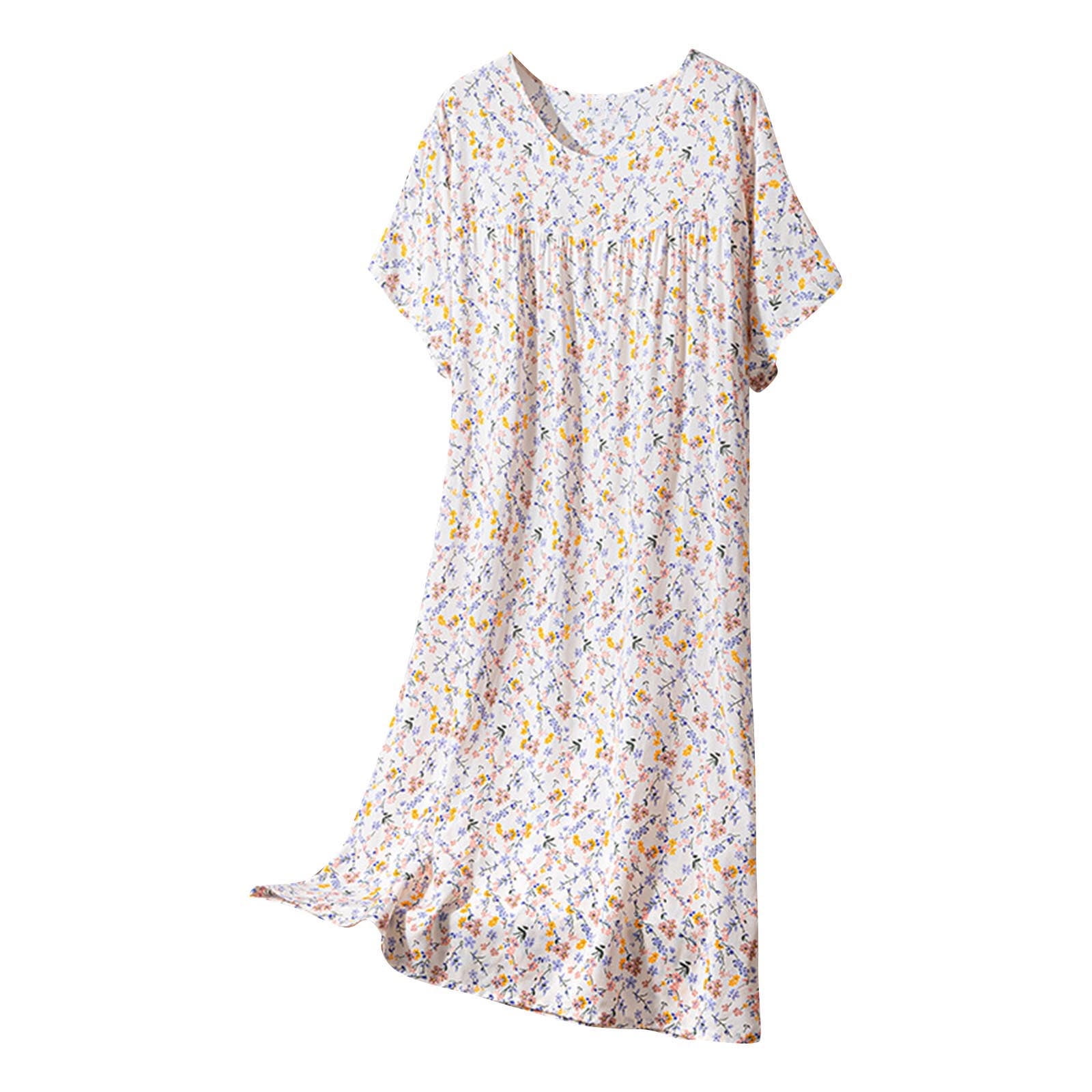 Maplenight Womens Nightgown Women's Summer Comfort Fashion Printing ...