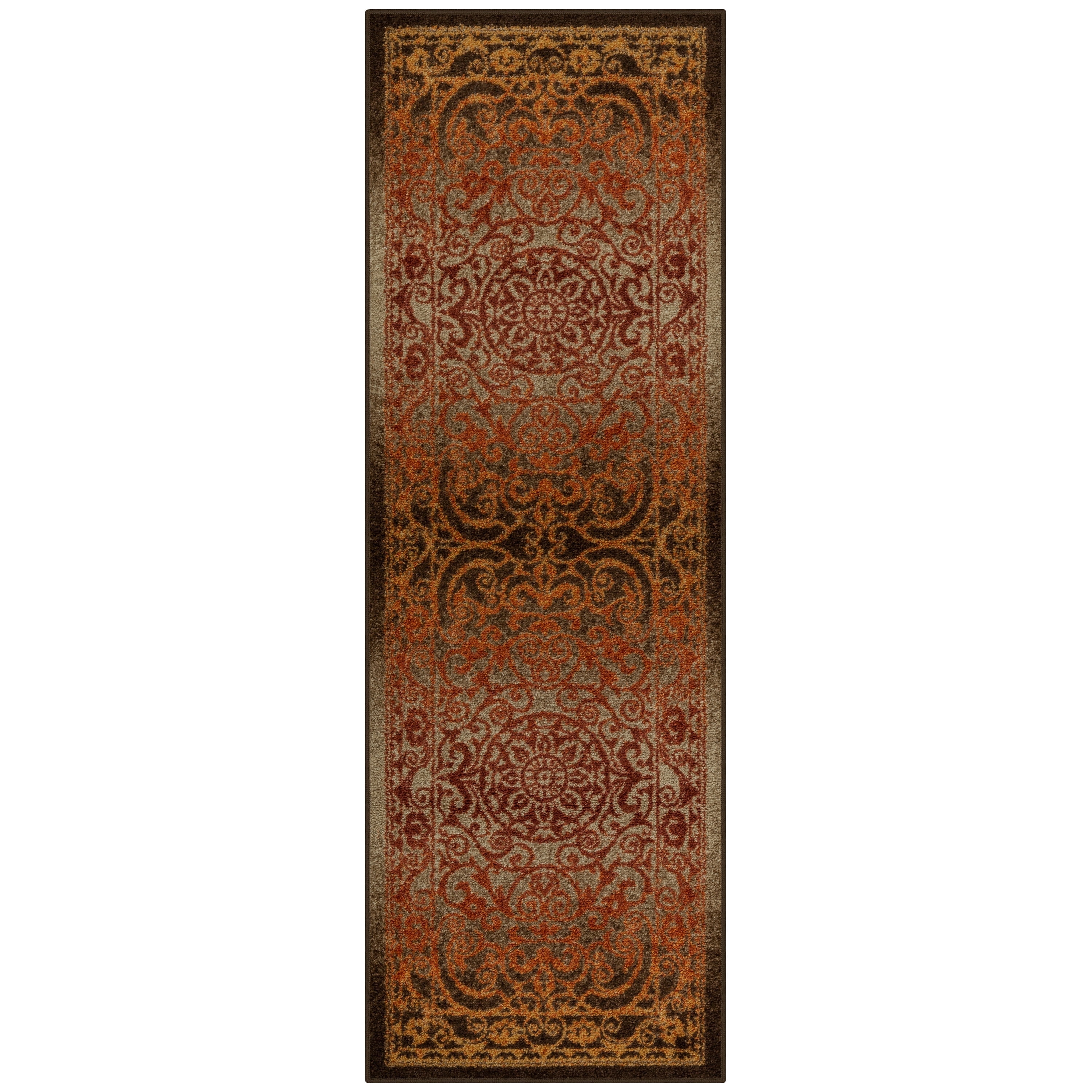 Maples Rugs - A - Pelham Medallion Washable Indoor Runner Rugs, 2' x 6 ...