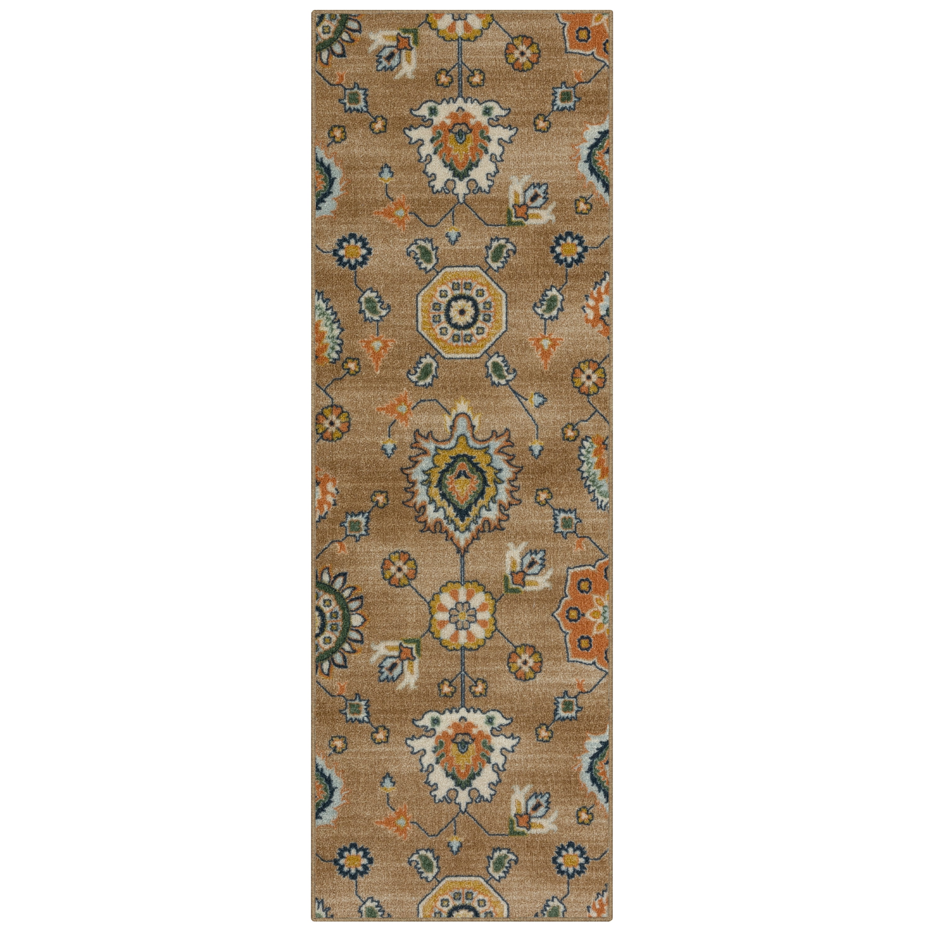 Maples Rugs - Made in USA - Fleur Contemporary Floral Indoor Runner ...