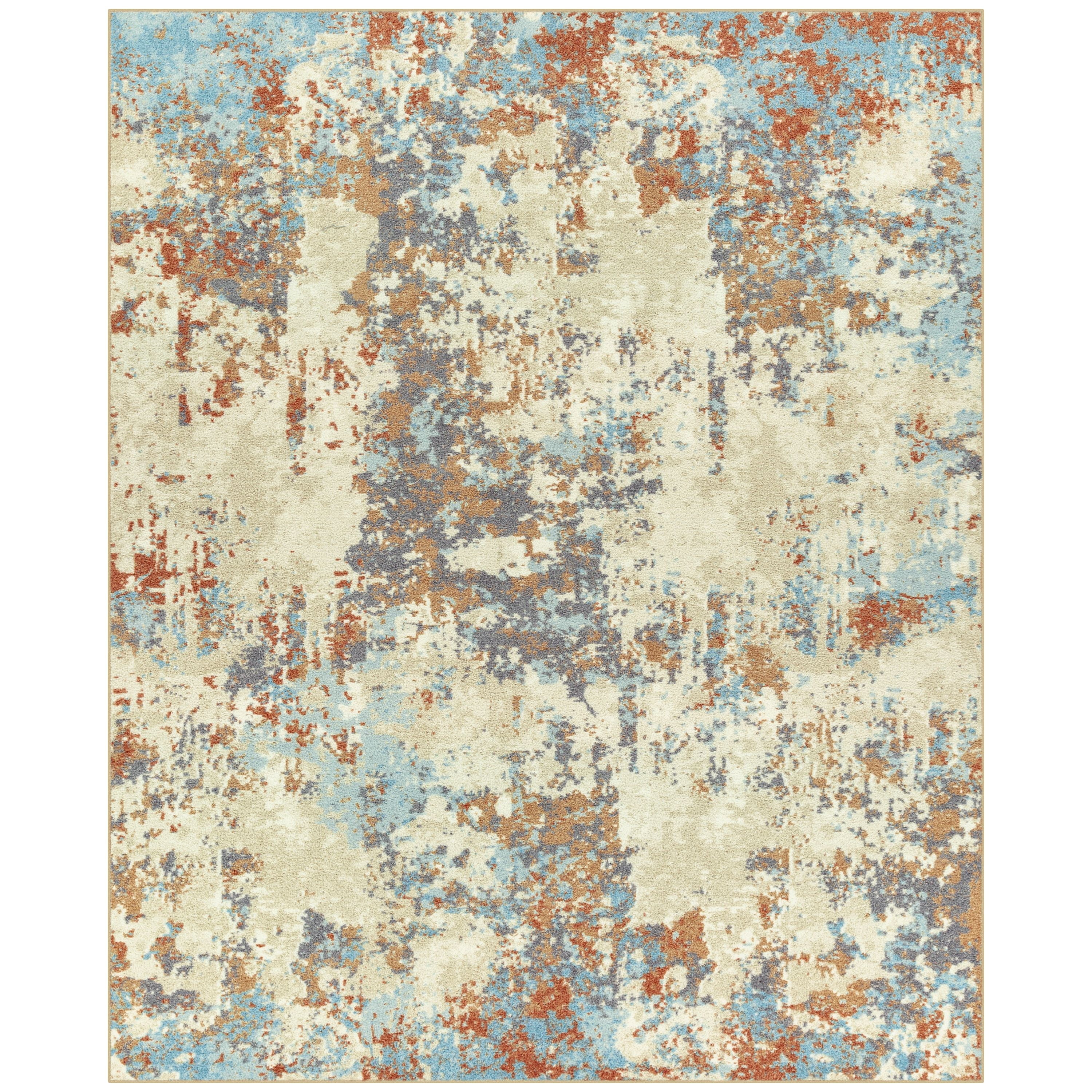 Maples Rugs Horizon Abstract Contemporary Multicolor Indoor Area Rug, 7 ...