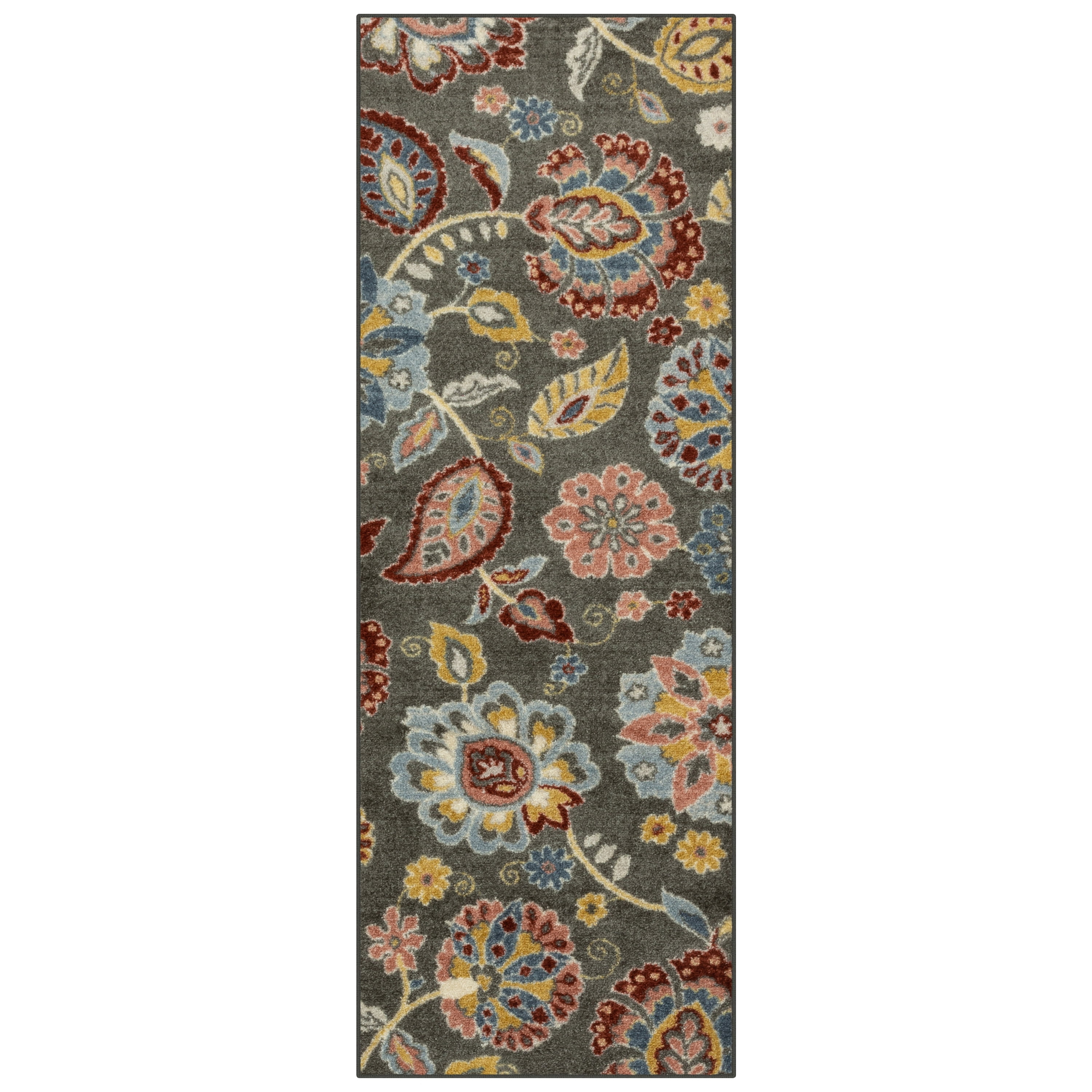 Maples Rugs Gardena Bohemian Paisley Gray Washable Hallway Runner Rug ...