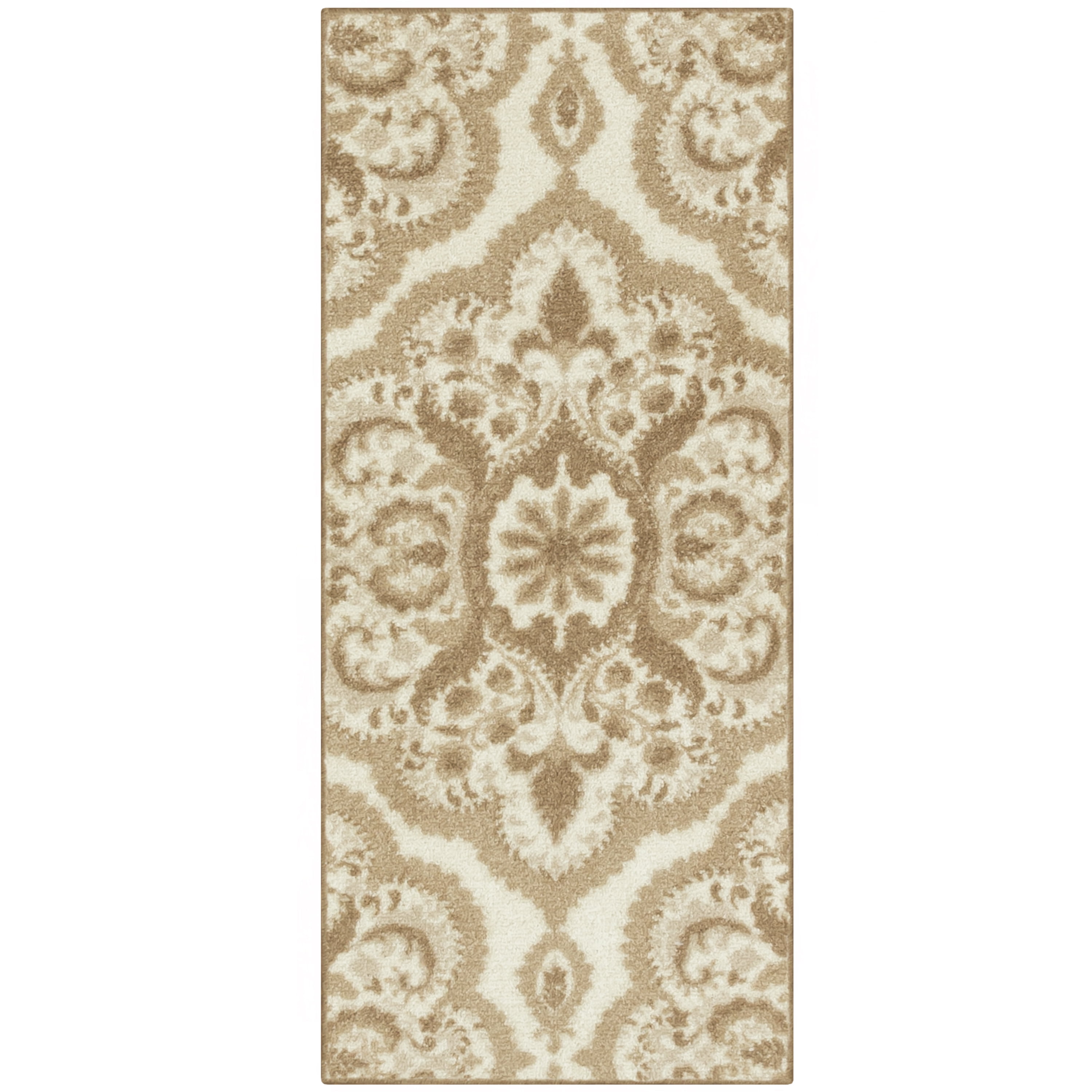 Maples Rugs Vivian Transitional Medallion Beige Washable Hallway Runner ...