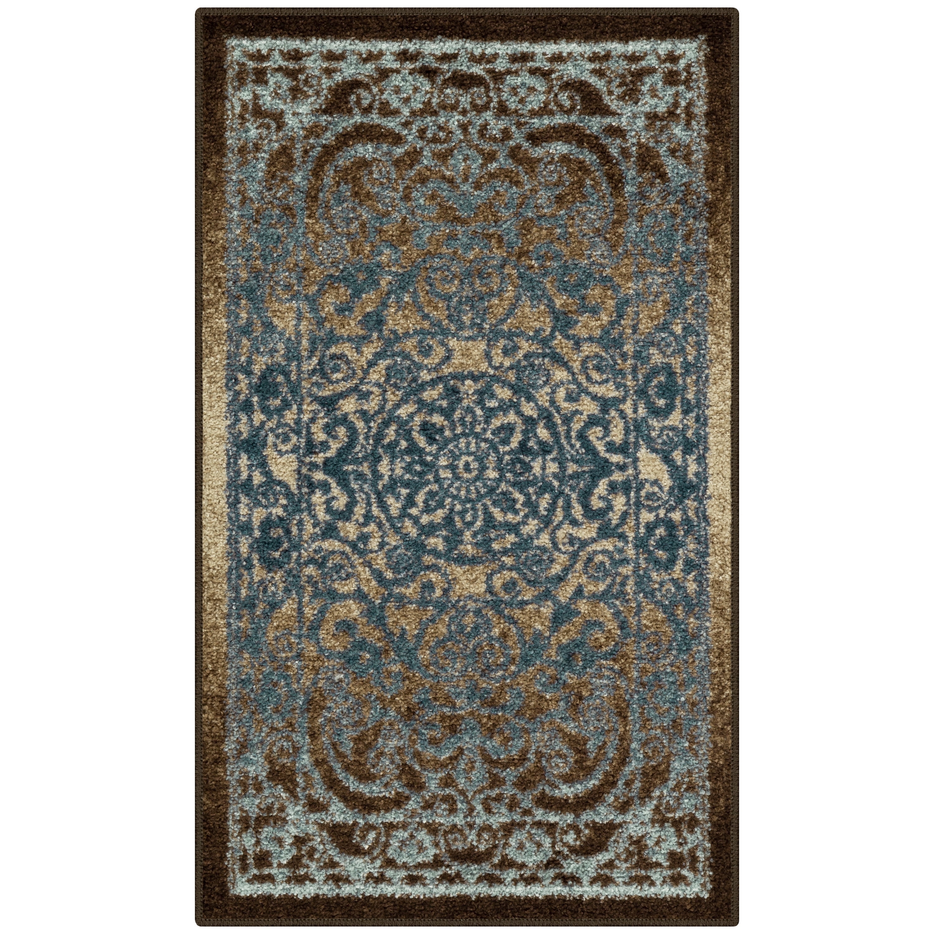Maples Rugs Pelham Medallion Area Rug for Indoor, 1'8" x 2'10", Blue ...