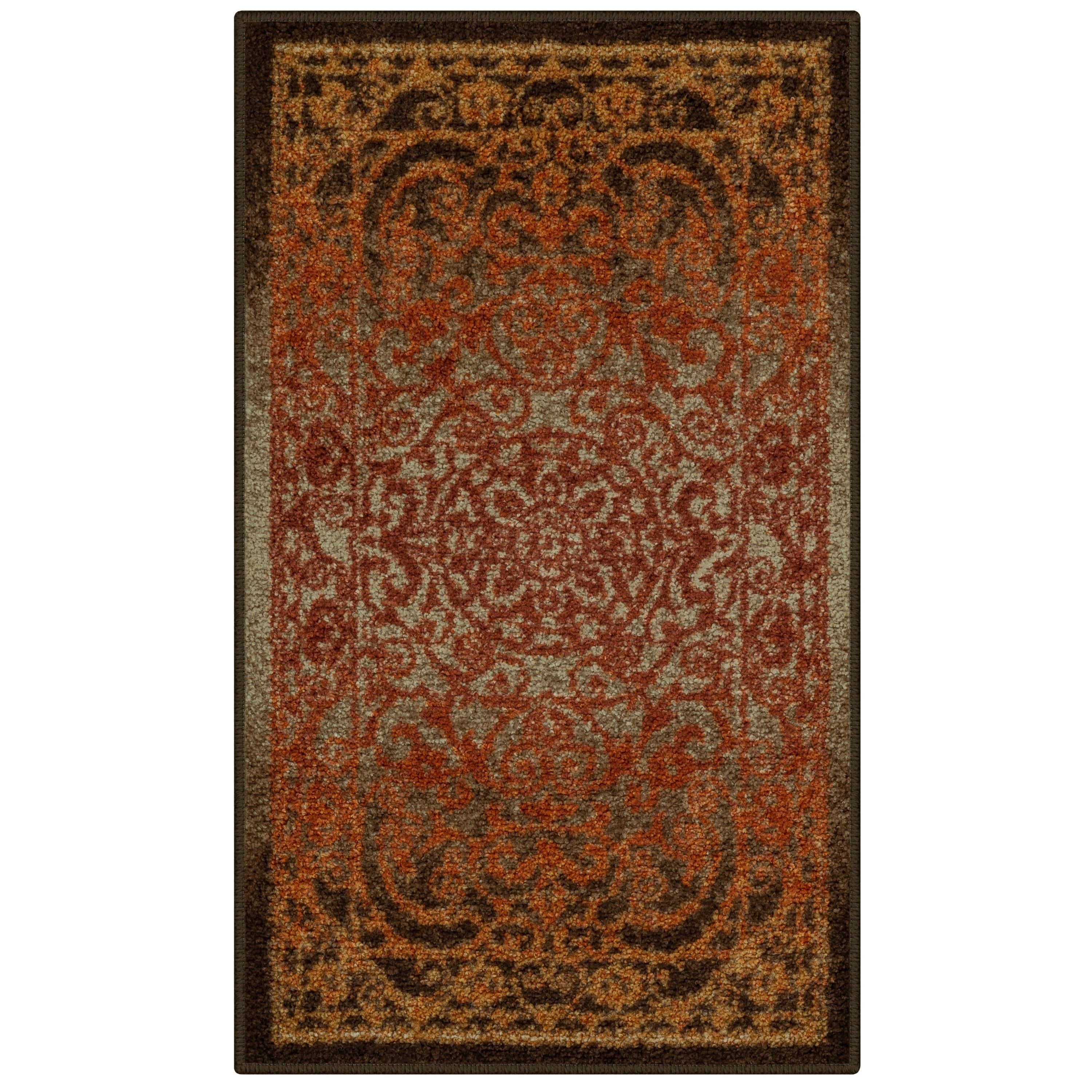 Maples Rugs Pelham Medallion Area Rug for Indoor, 1'8" x 2'10", Rust ...