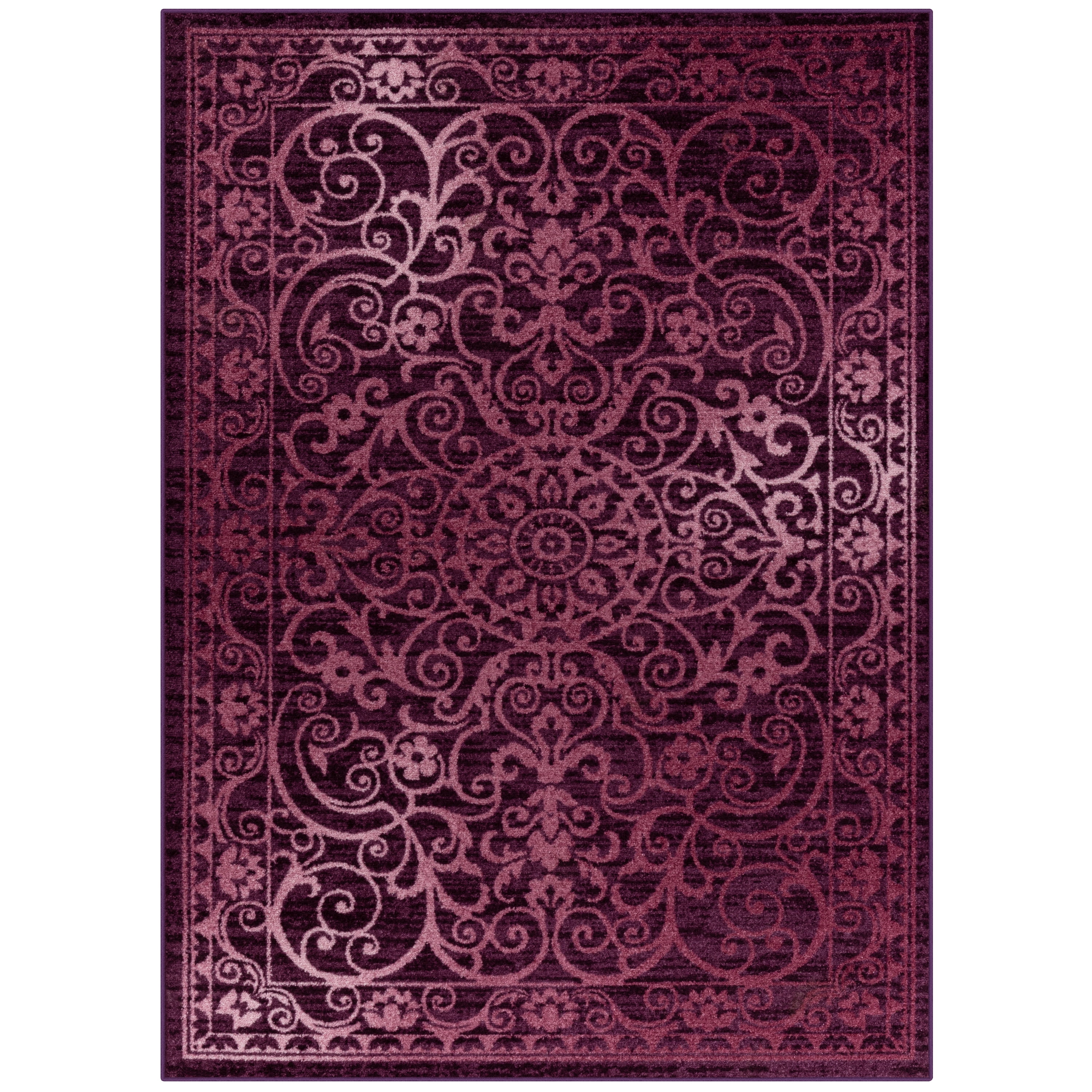 Maples Rugs - A - Pelham Medallion Washable Indoor Area Rugs, 3'4 x 5 ...