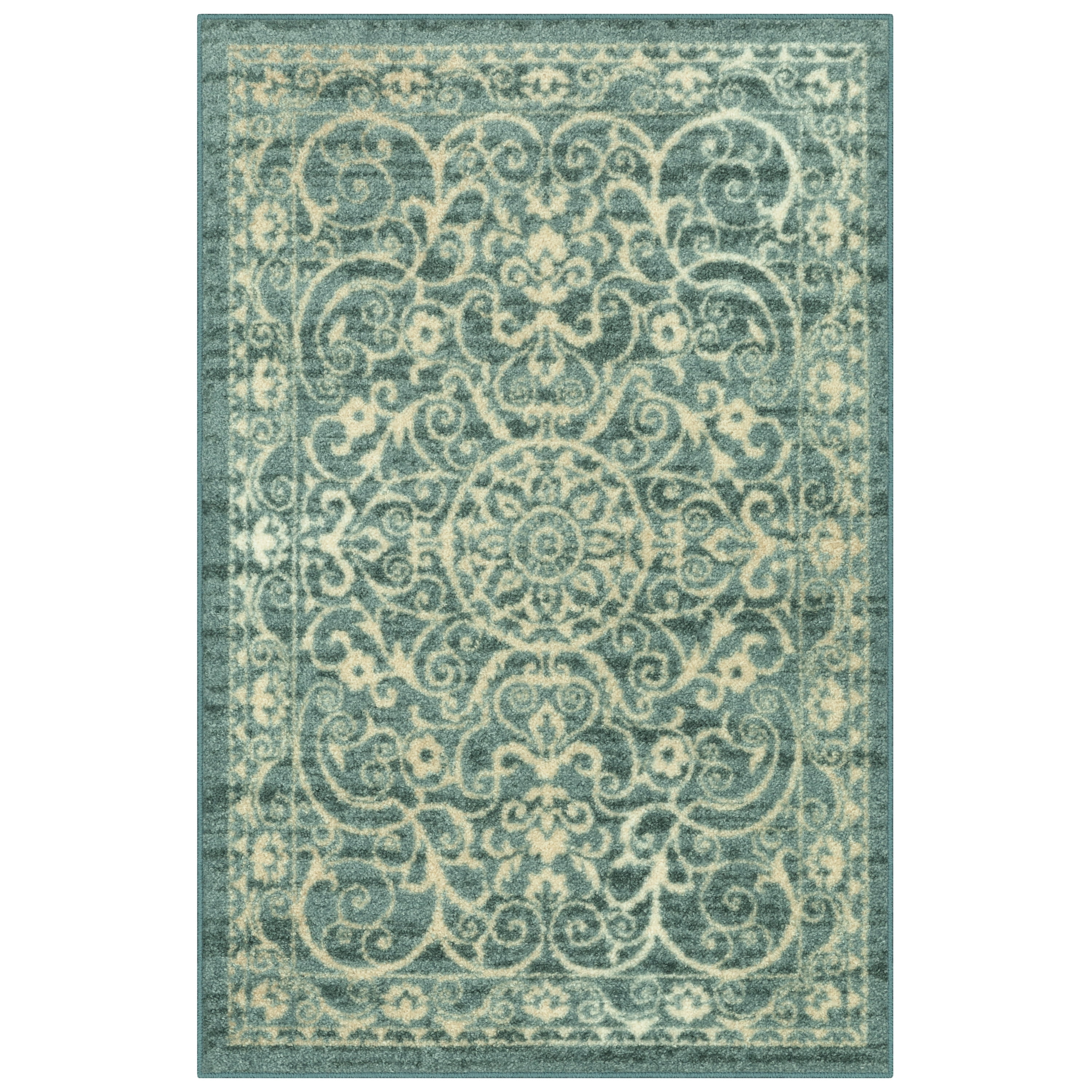 Maples Rugs - Made in USA - Pelham Medallion Washable Indoor Accent ...
