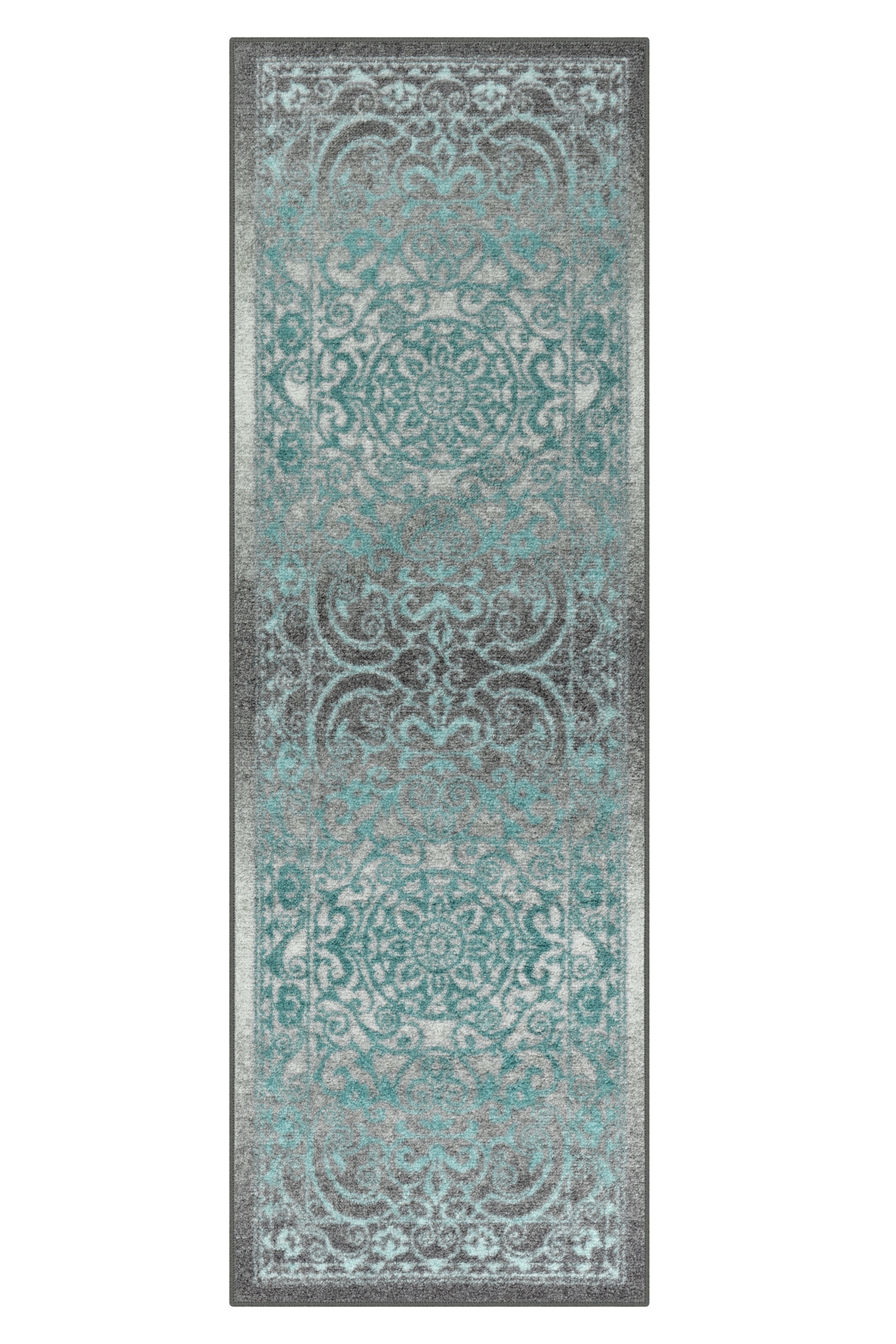 Maples Rugs Pelham Medallion Washable Kitchen Hallway Runner Rug for ...