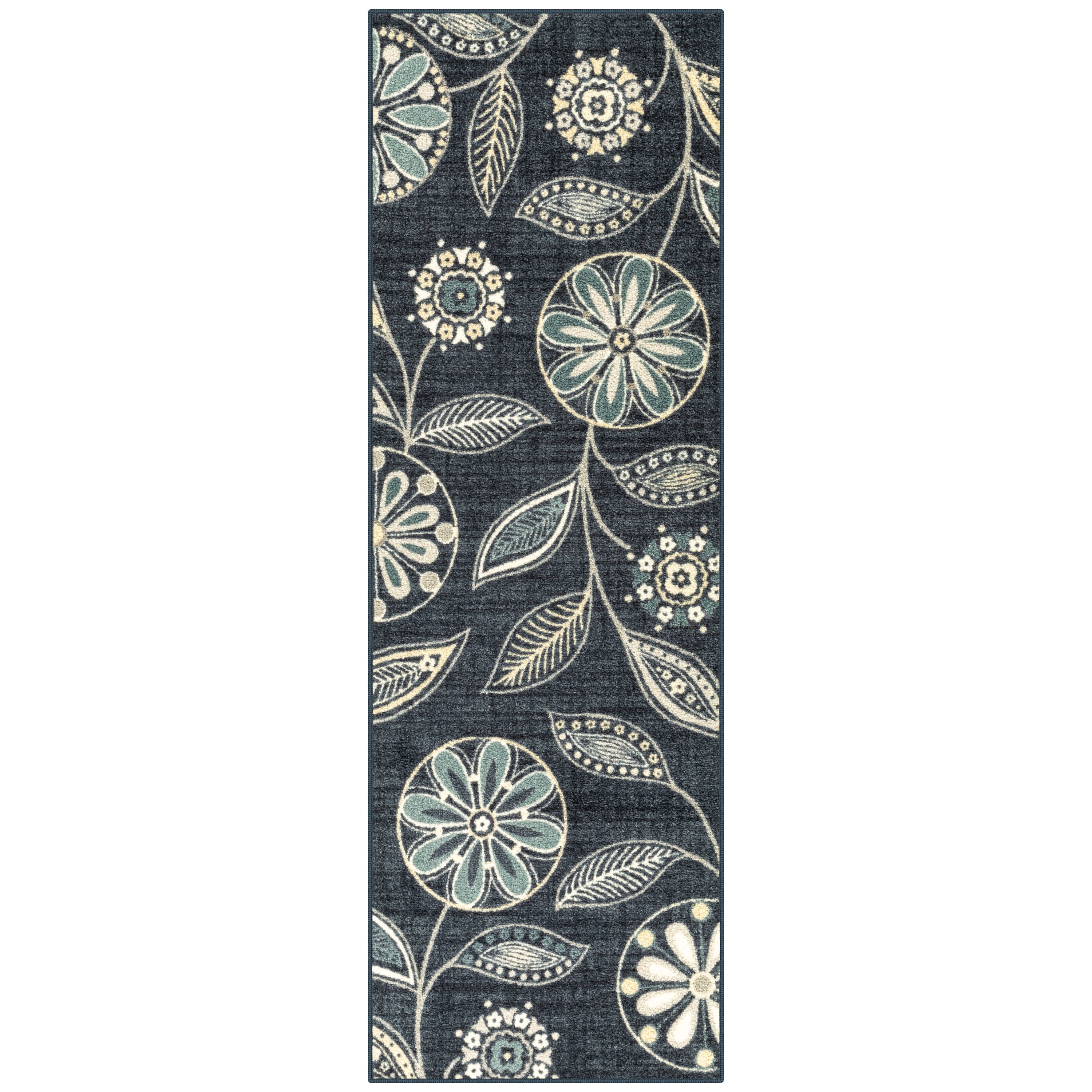 Mainstays Traditional Multicolor Floral Indoor Hallway Runner Rug, 1'8 ...