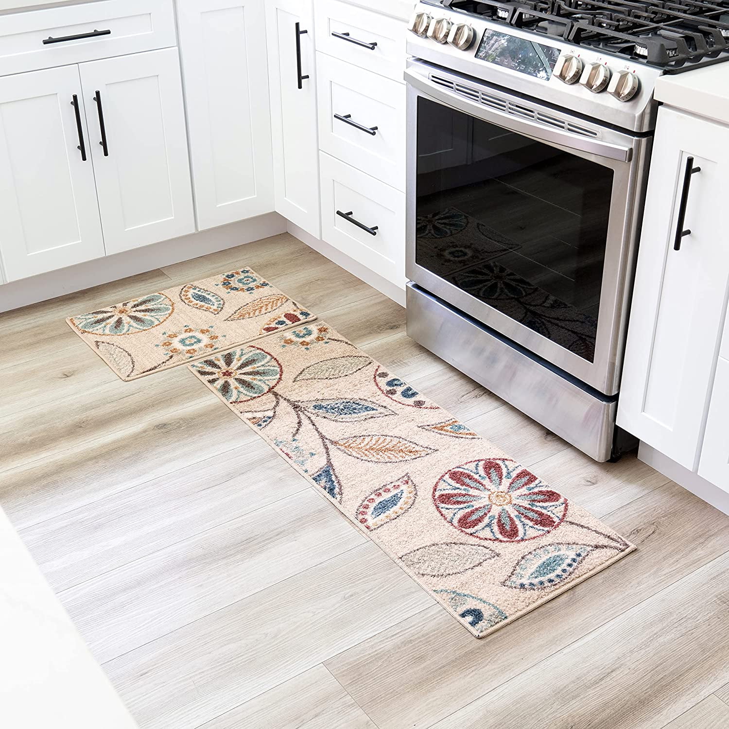 Maples Rugs Reggie Non Slip Washable Floor Mat [Made in US], Kitchen ...