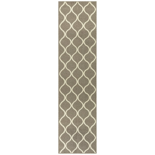 Maples Rugs Transitional Geometric Rebecca Beige Indoor Hallway Long ...