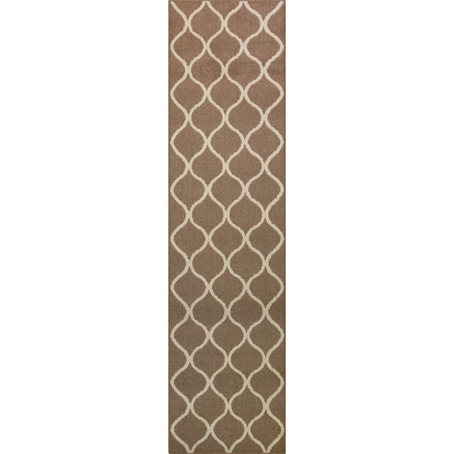 Maples Rugs Transitional Geometric Rebecca Café Tan Indoor Long Runner ...