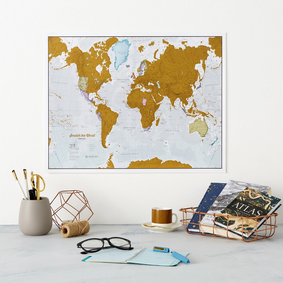 Maps International - Scratch the World® Map Poster with US States ...