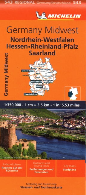 Maps/Regional (Michelin): Germany Midwest Map 543 (Edition 12) (Sheet ...