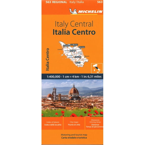 Maps/Regional (Michelin): Michelin Map Italy: Central Map 563 (Edition ...