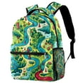 Maps Tree Rive Green Lightweight Backpacks Roomy Interior, Casual ...