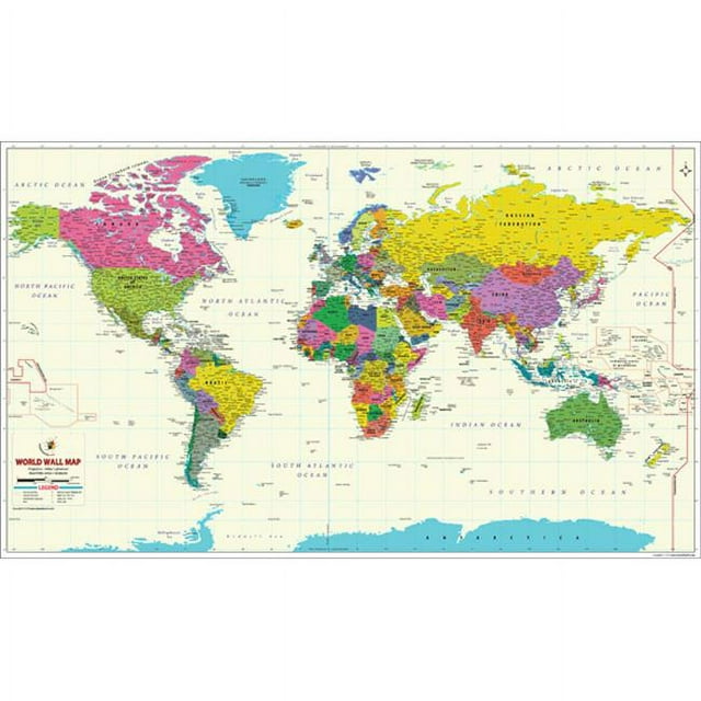 Maps Of World Classroom Pull Down World Vivid Wall Map