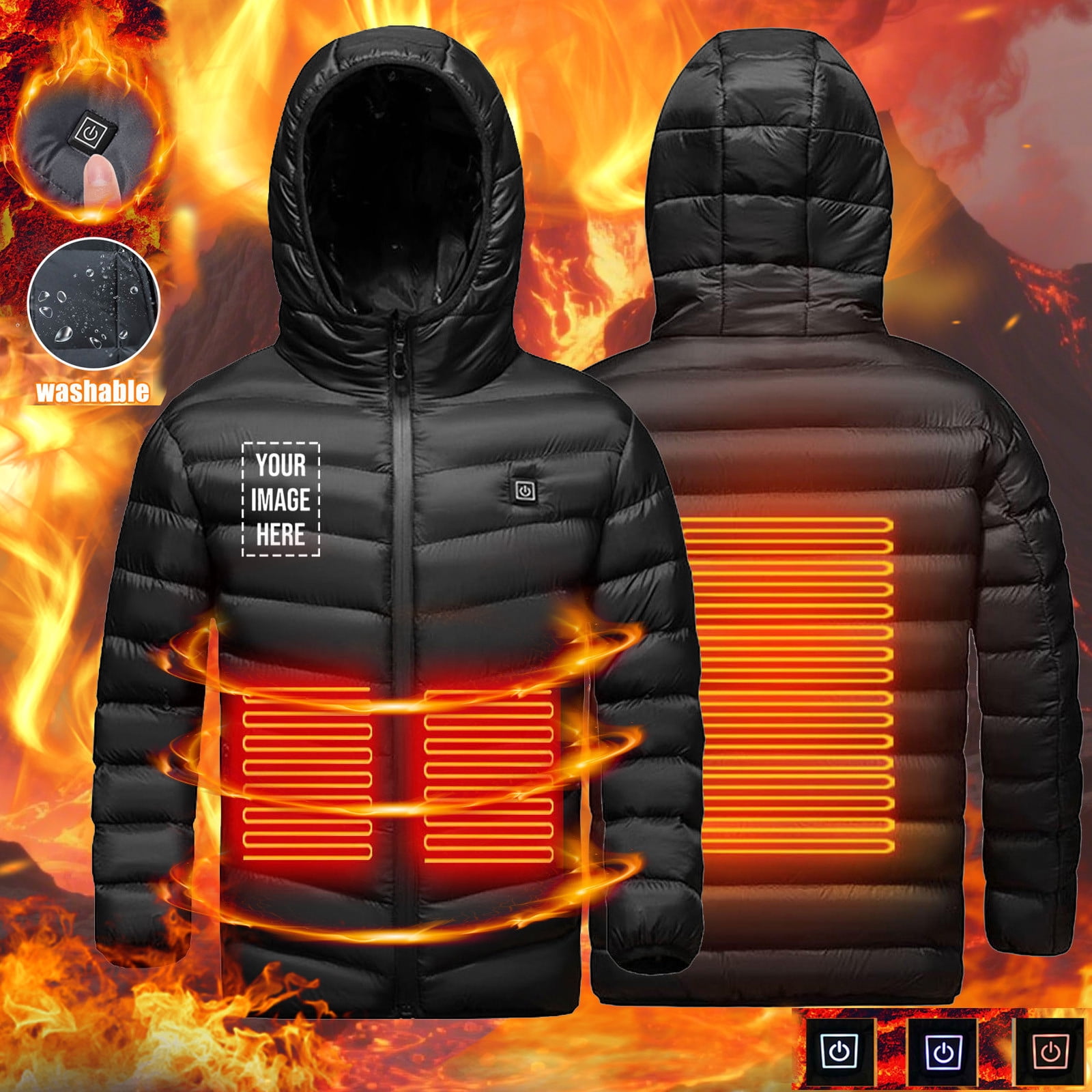 Maqroz Kids Heated Jacket Boys Girls Lightweight Electric Heated Coat ...
