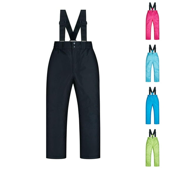 Boys Girls Kids Snow Bib Pants Insulated Waterproof Windproof Ski ...