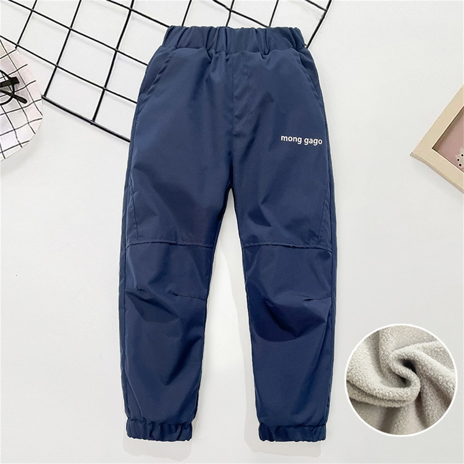 Maqroz Kids Snow Pants Waterproof Fleece Lined Warm Ski Pants Boys ...