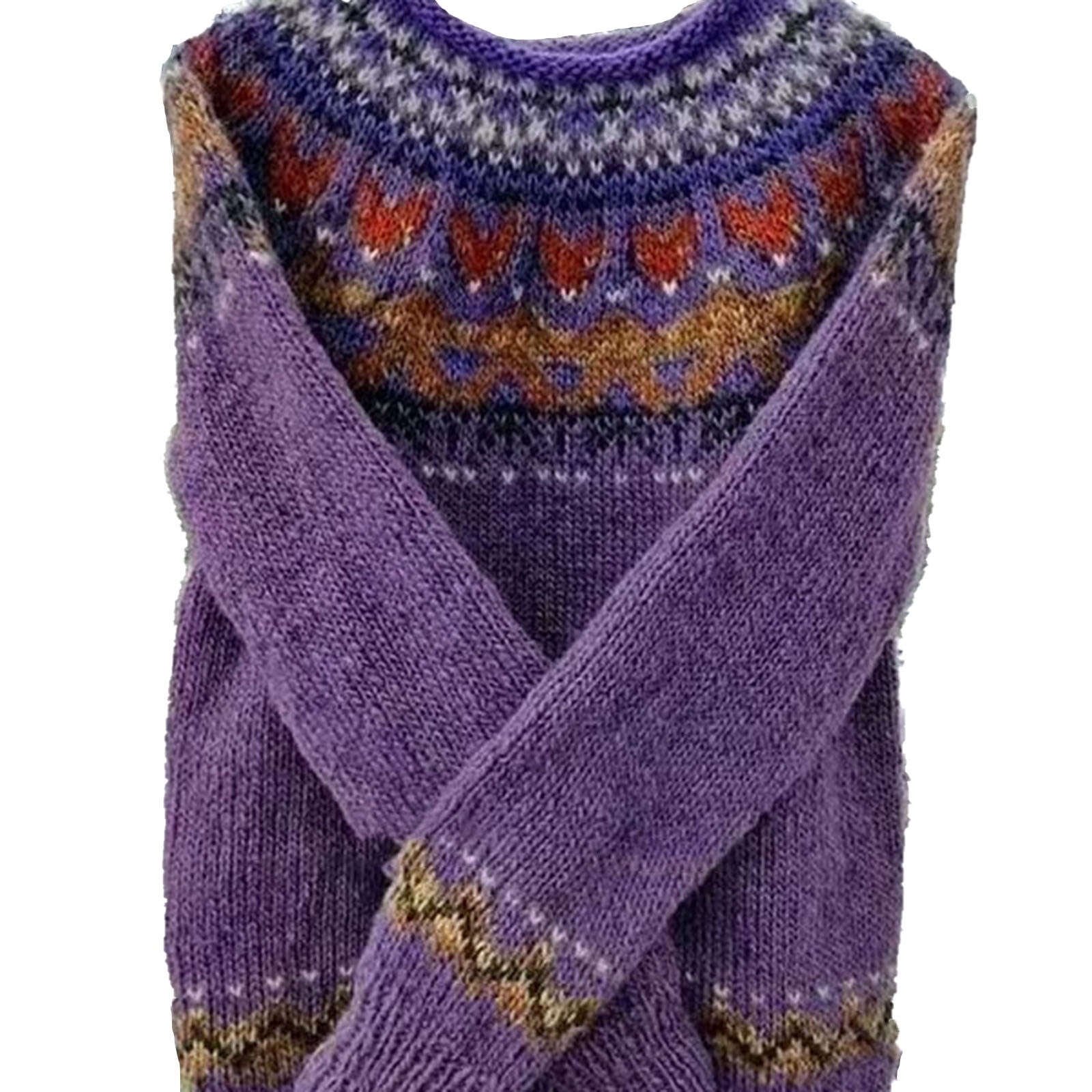 Xdegoge Sweaters for Women Long Sleeve Crewneck Pullover Soft Cozy Knit ...