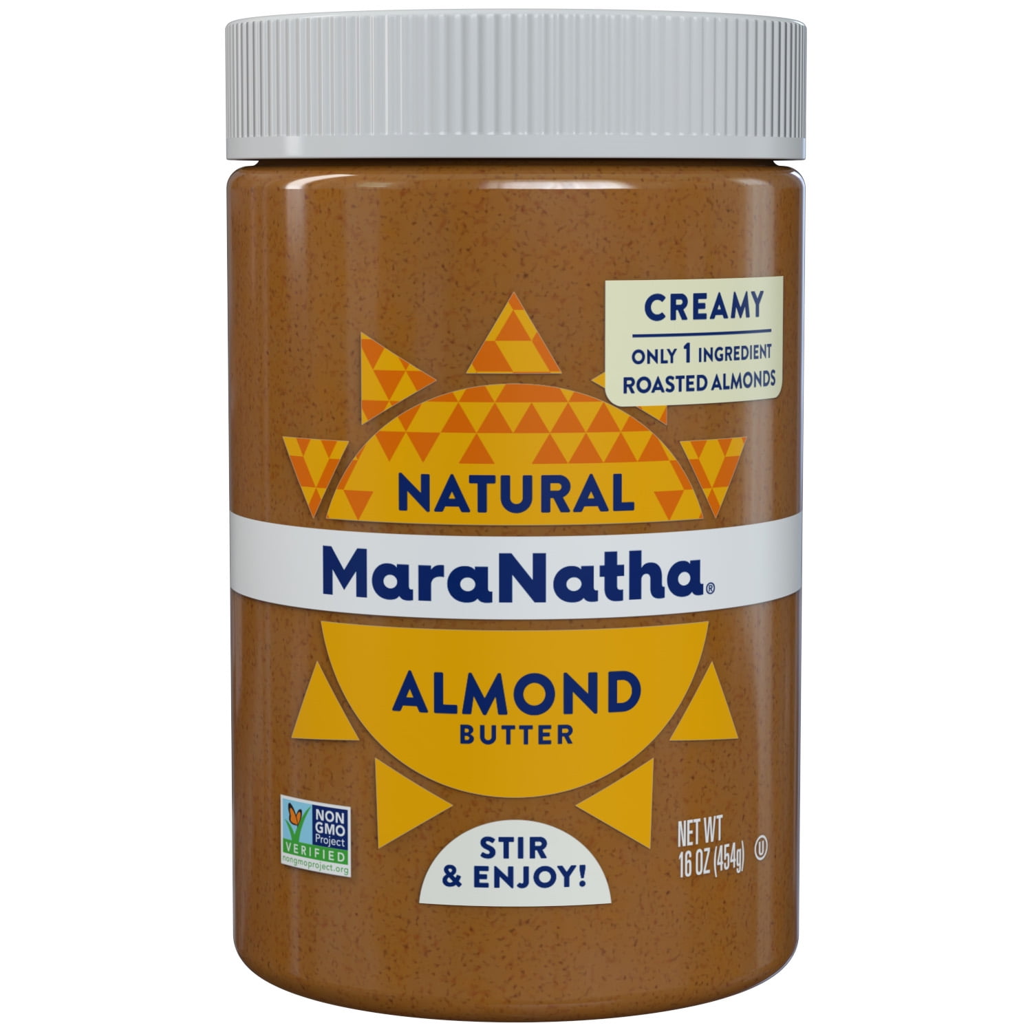 MaraNatha Natural Creamy Almond Butter 16 oz, Roasted Almond Spread ...