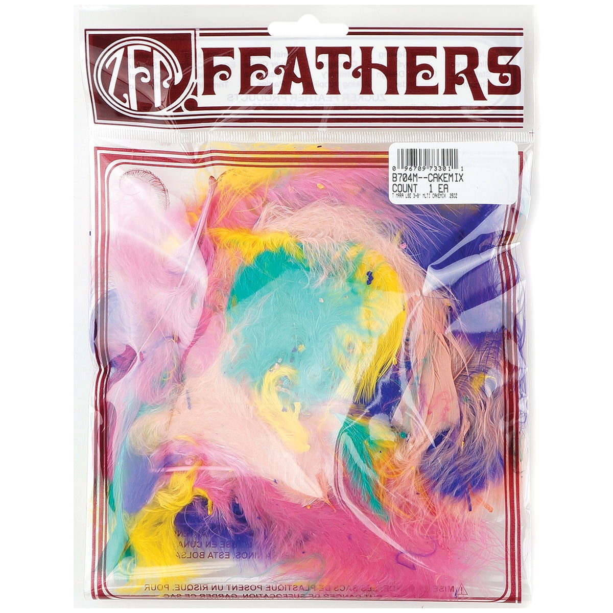 Marabou Feather Mix 3"-8" .25oz-Cake Mix, Pk 6, Zucker - Walmart.com