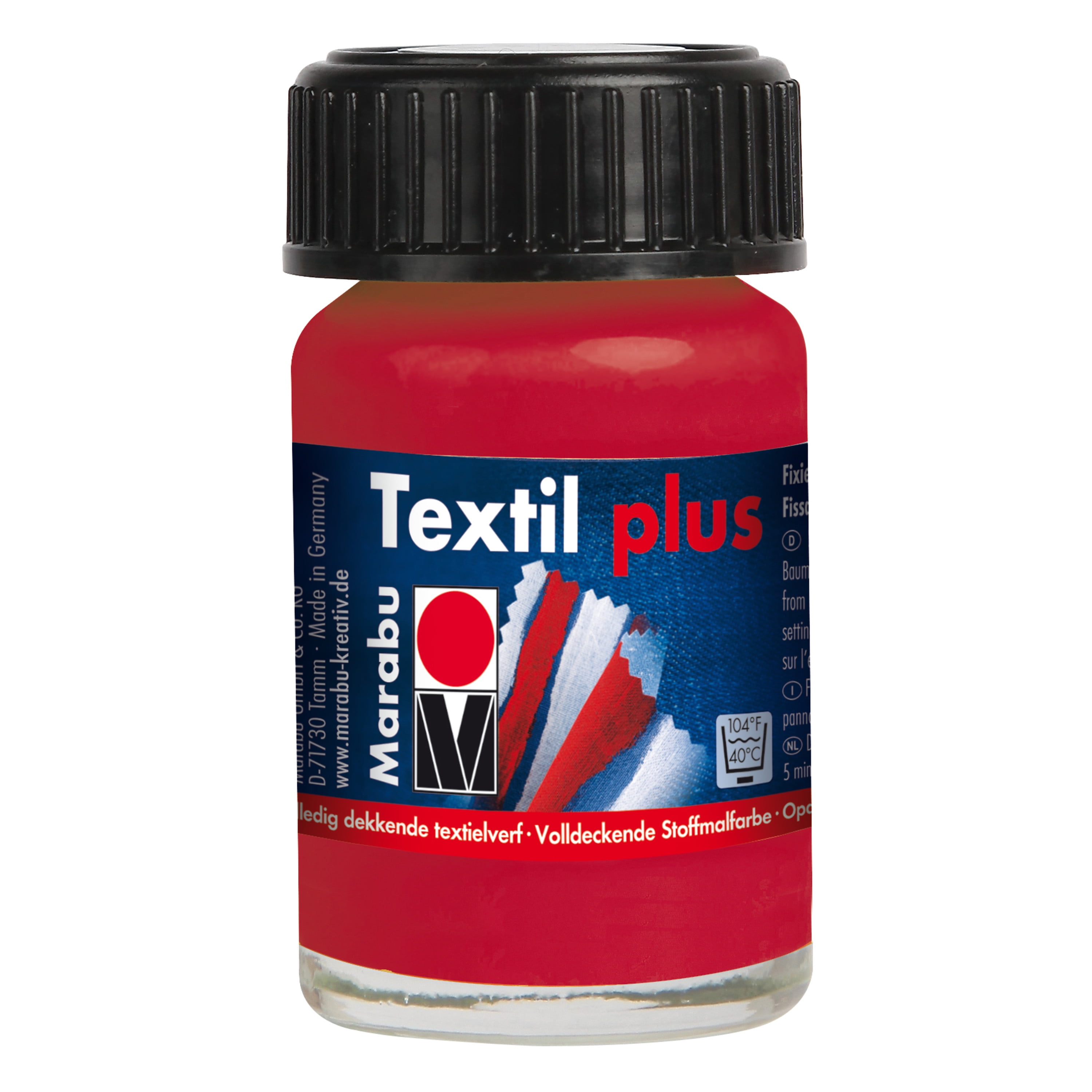 Marabu Textile Plus Paint, 15ml, Carmine Red - Walmart.com
