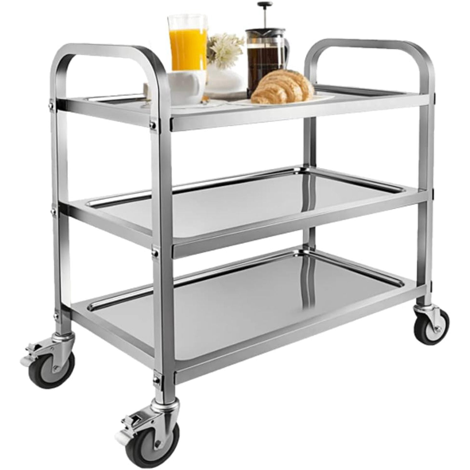 Marada 3 Tier Stainless Steel Utility Cart Trolley Shelf Kitchen ...
