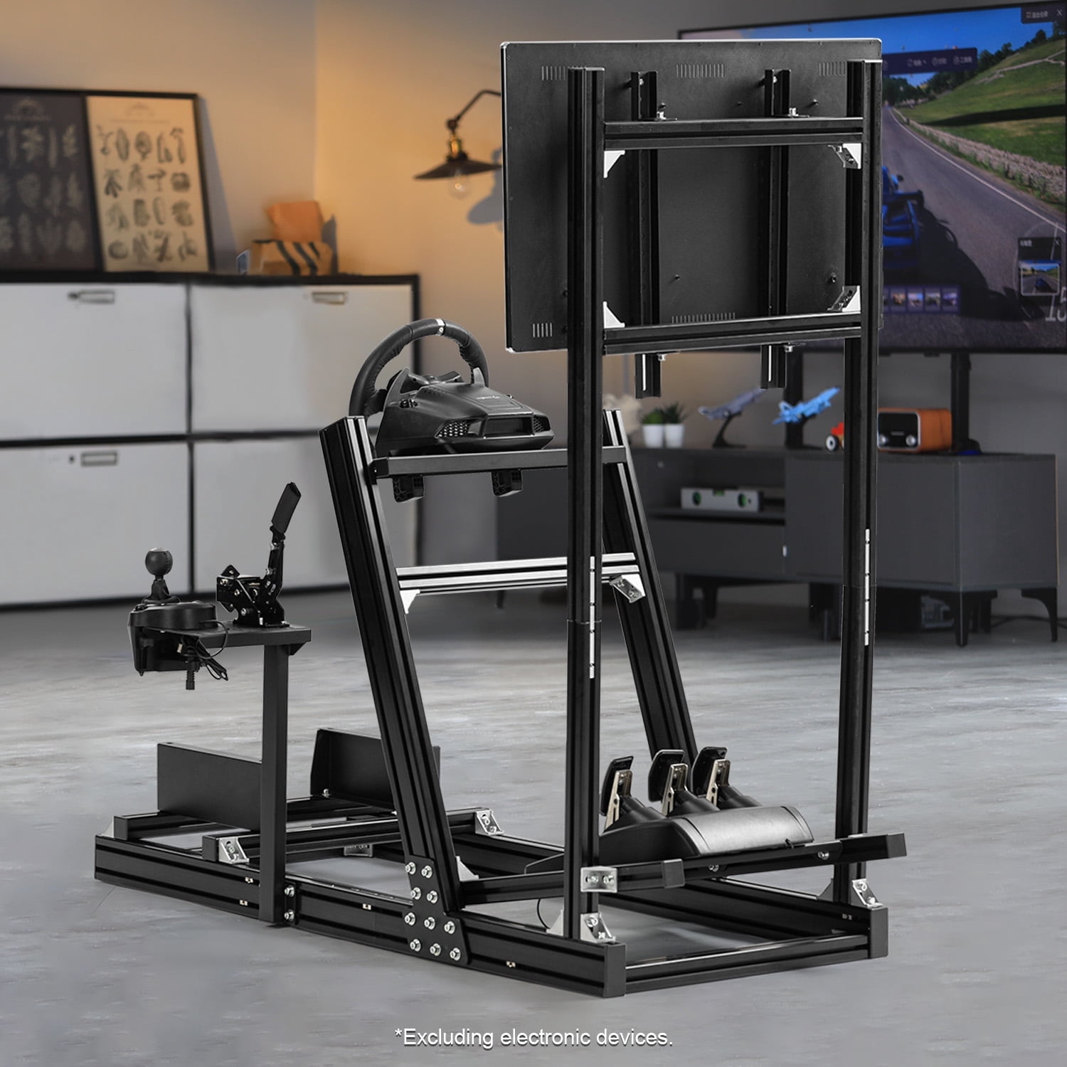 Marada 4080 Aluminum Racing Simulator Cockpit, equipped with a single ...