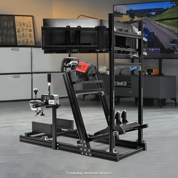 Marada 4080 Aluminum Racing Simulator Cockpit, equipped with triple ...